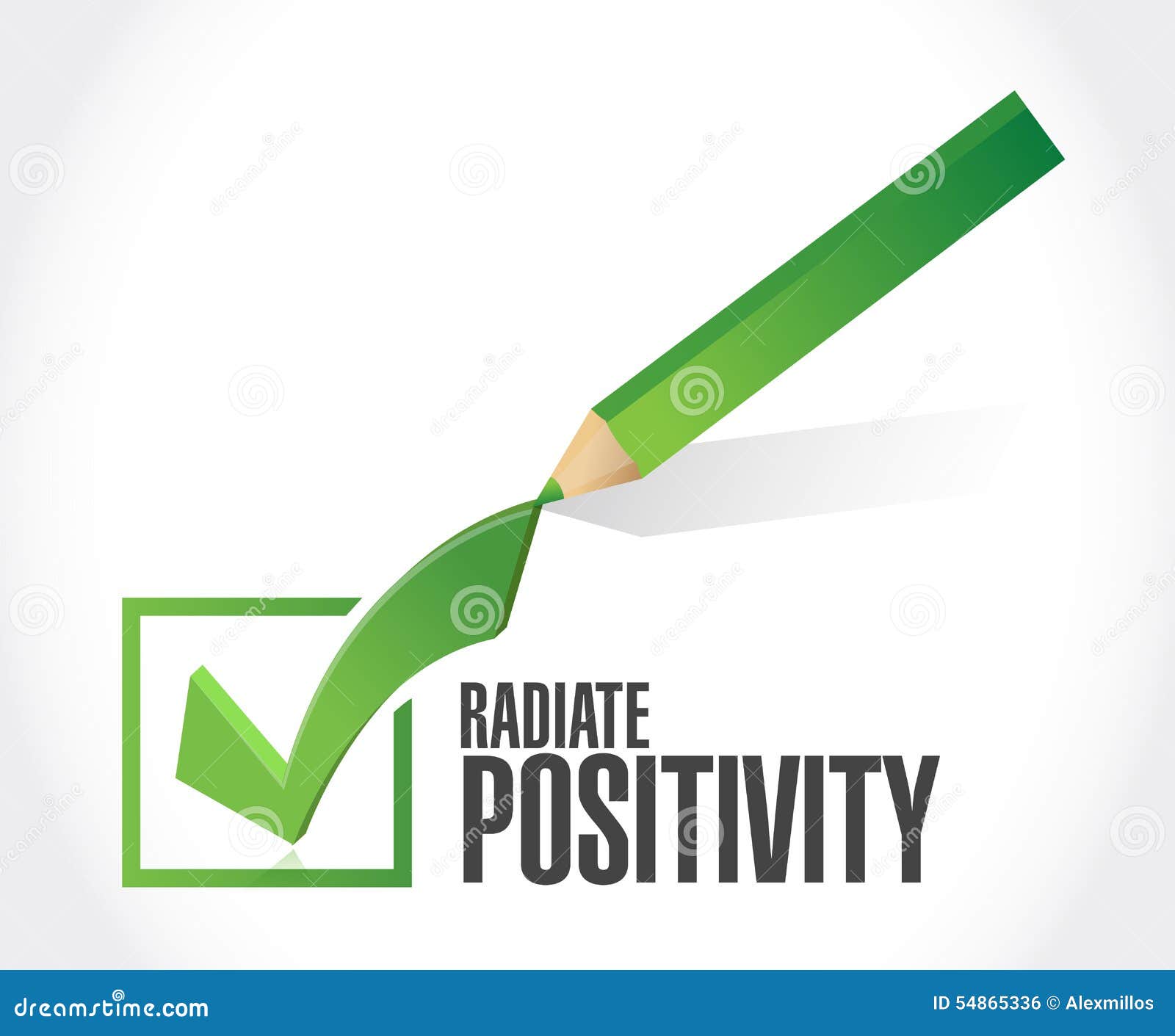 Radiate Positivity Check Mark Sign Concept Stock Illustration ...