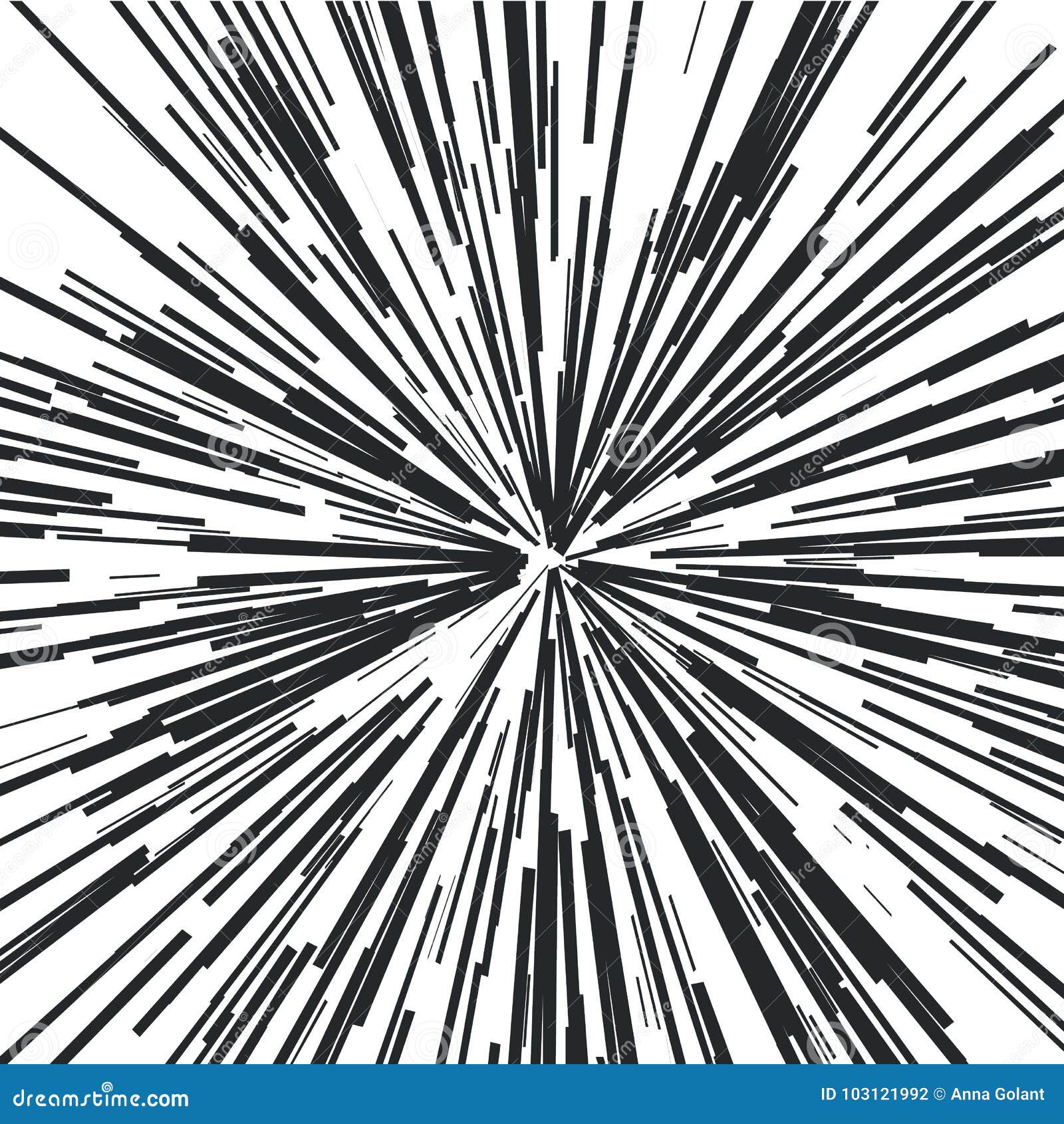 Radiating from the Center of Thin Beams, Lines. Vector Illustration ...