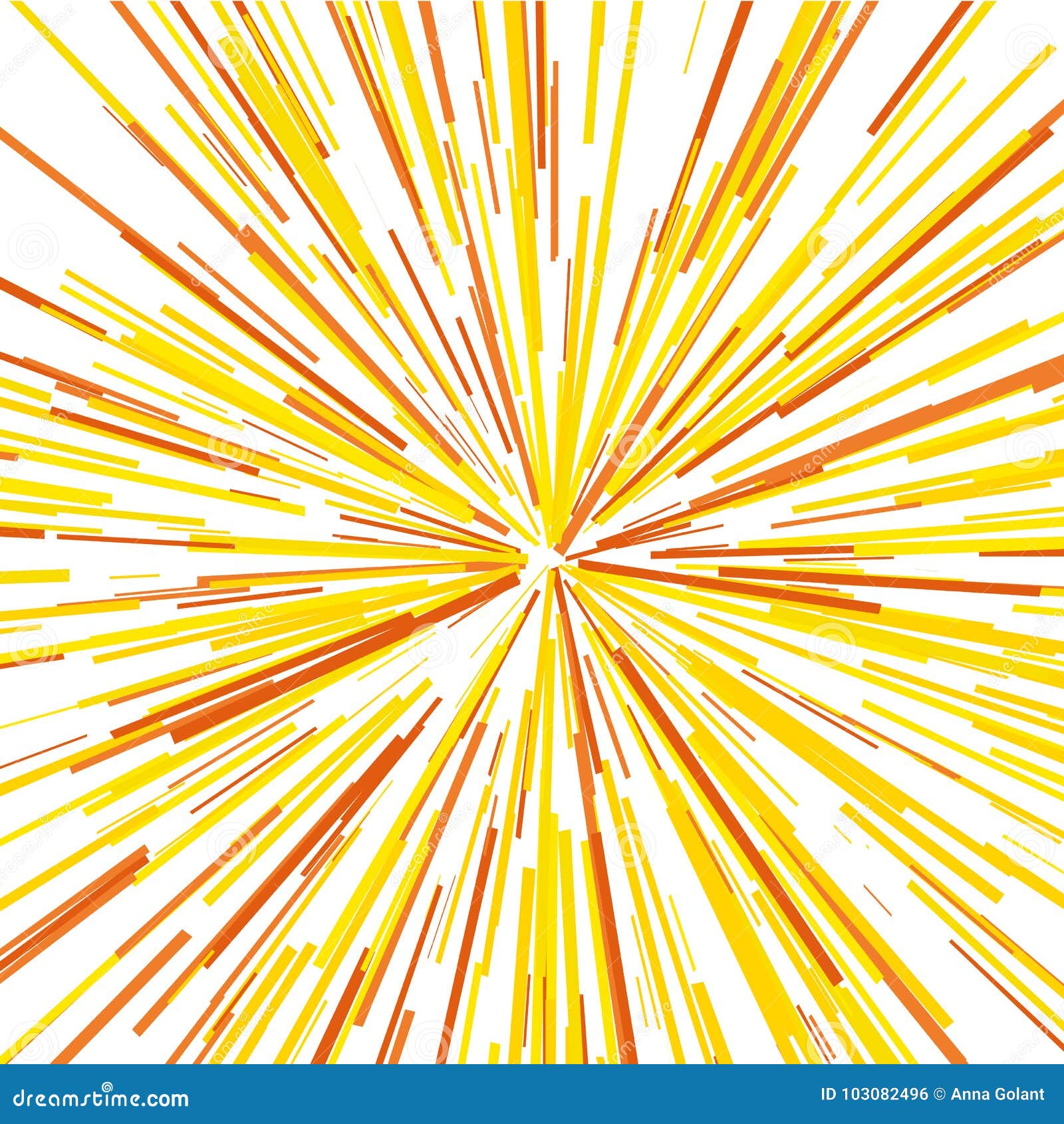 Radiating from the Center of Thin Beams, Lines. Vector Illustration ...