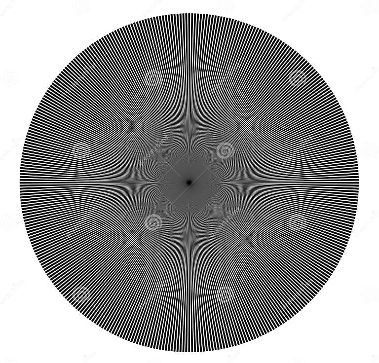 Radiating Circle from Lines Stock Illustration - Illustration of modern ...