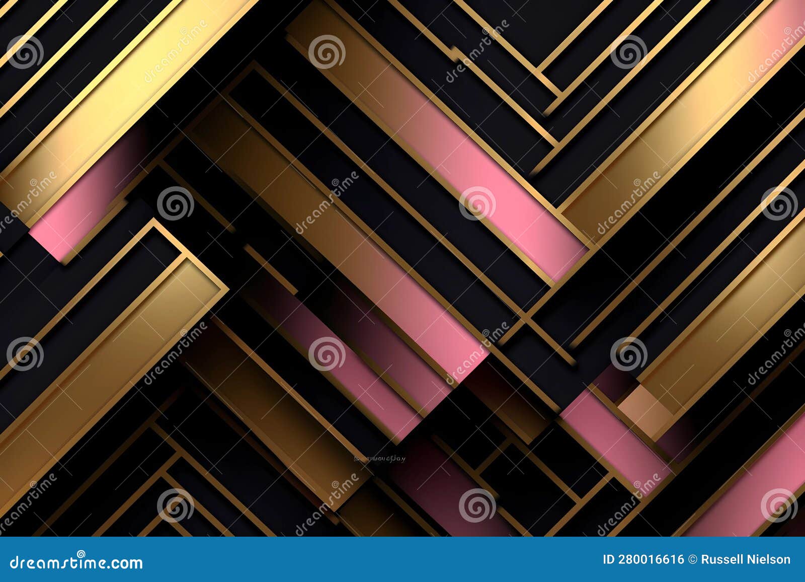Pink and Gold Geometric Pattern Design for Use As a Background or ...