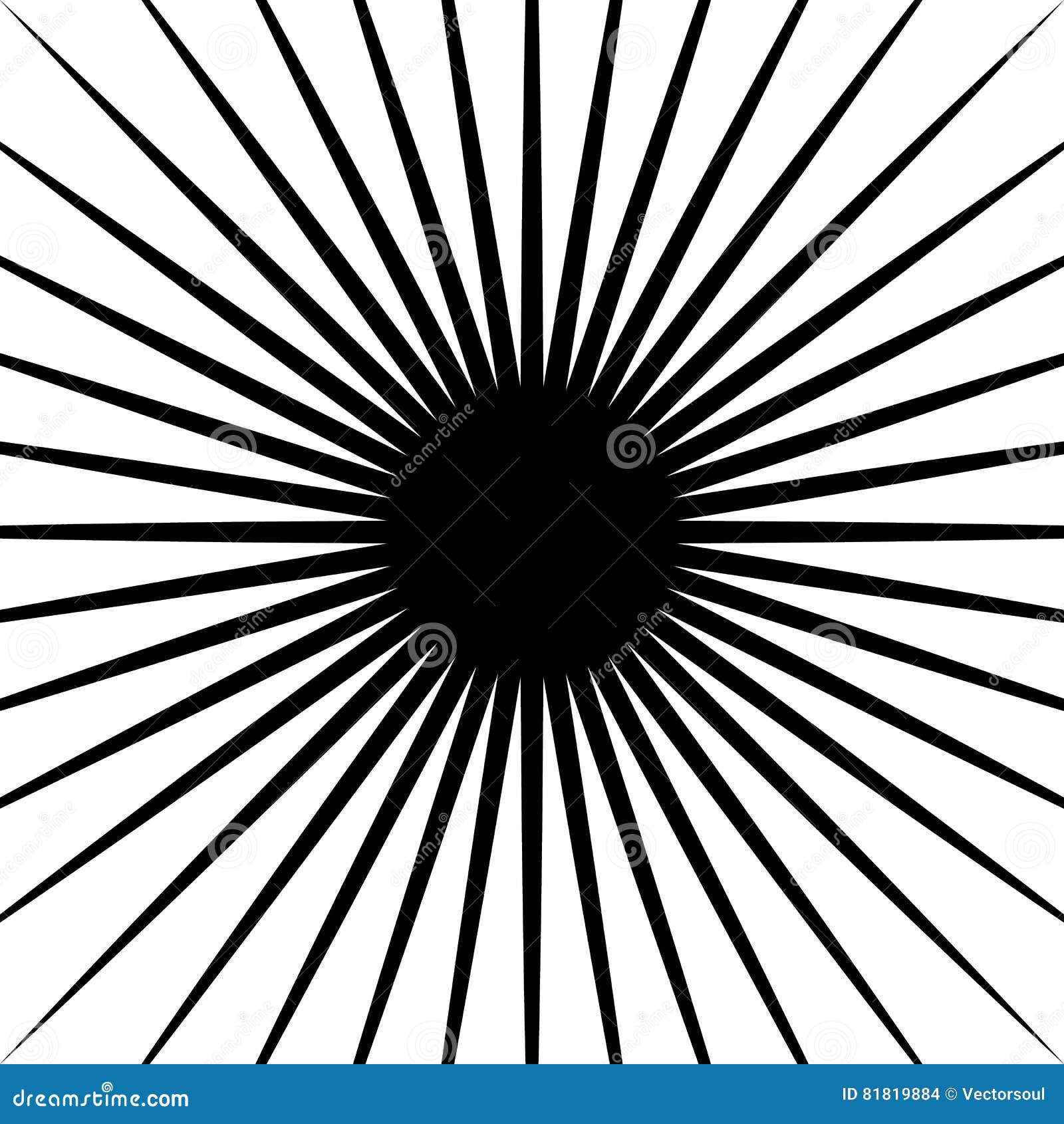 Radiating Lines Starburst Pattern. Radial Rays, Beams Stock Vector ...