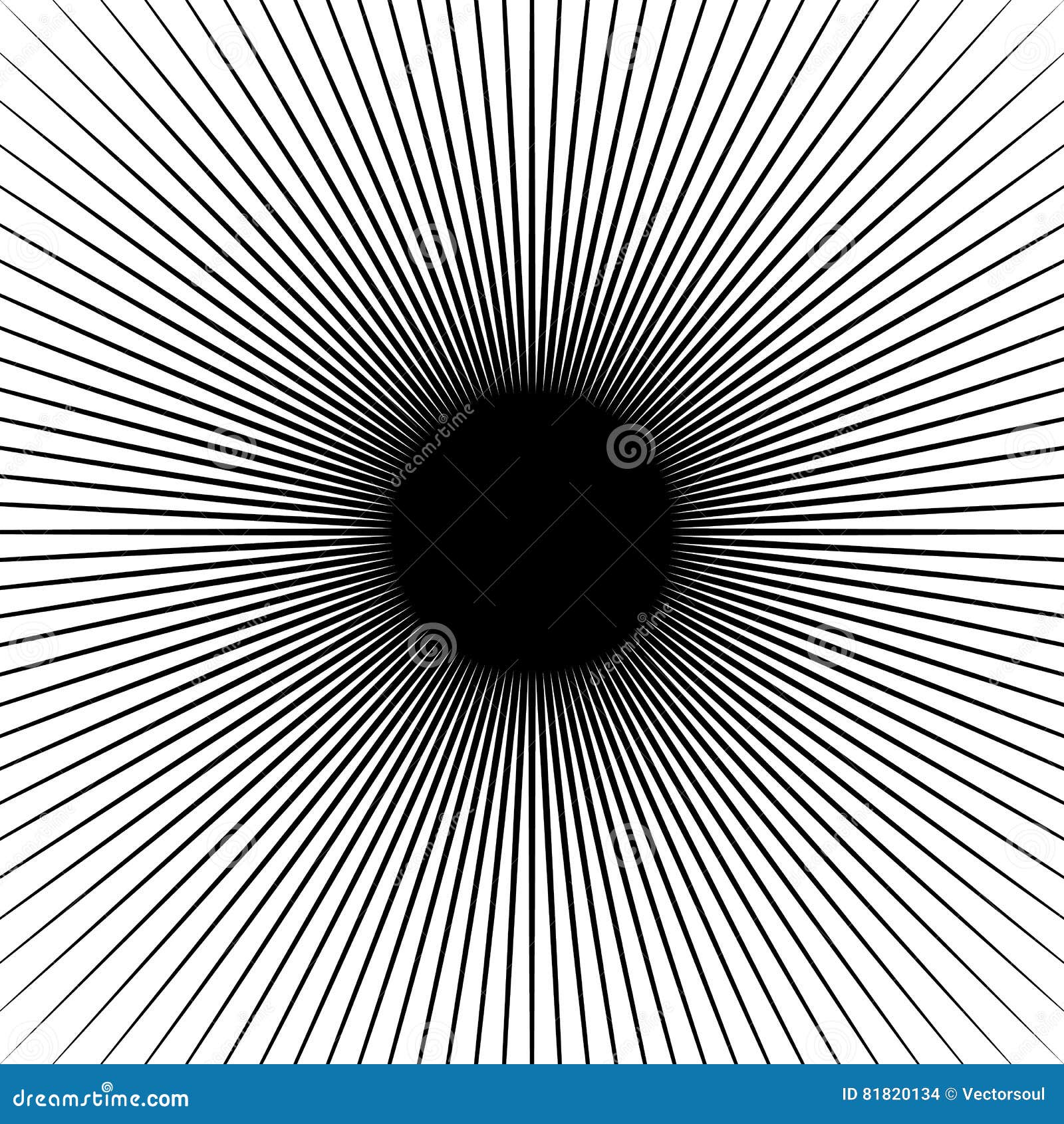Radiating Lines Starburst Pattern. Radial Rays, Beams Stock Vector ...