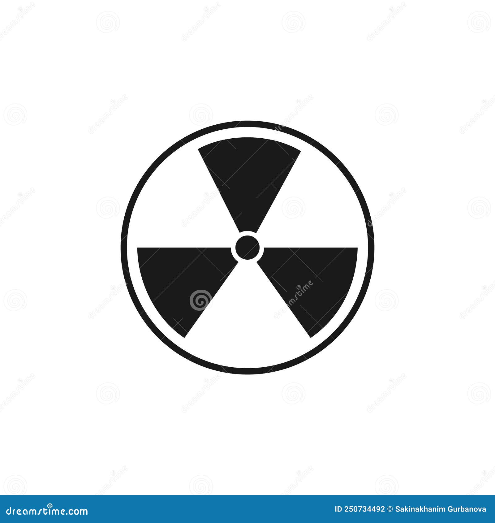 Radiation icon stock illustration. Illustration of symbol - 250734492