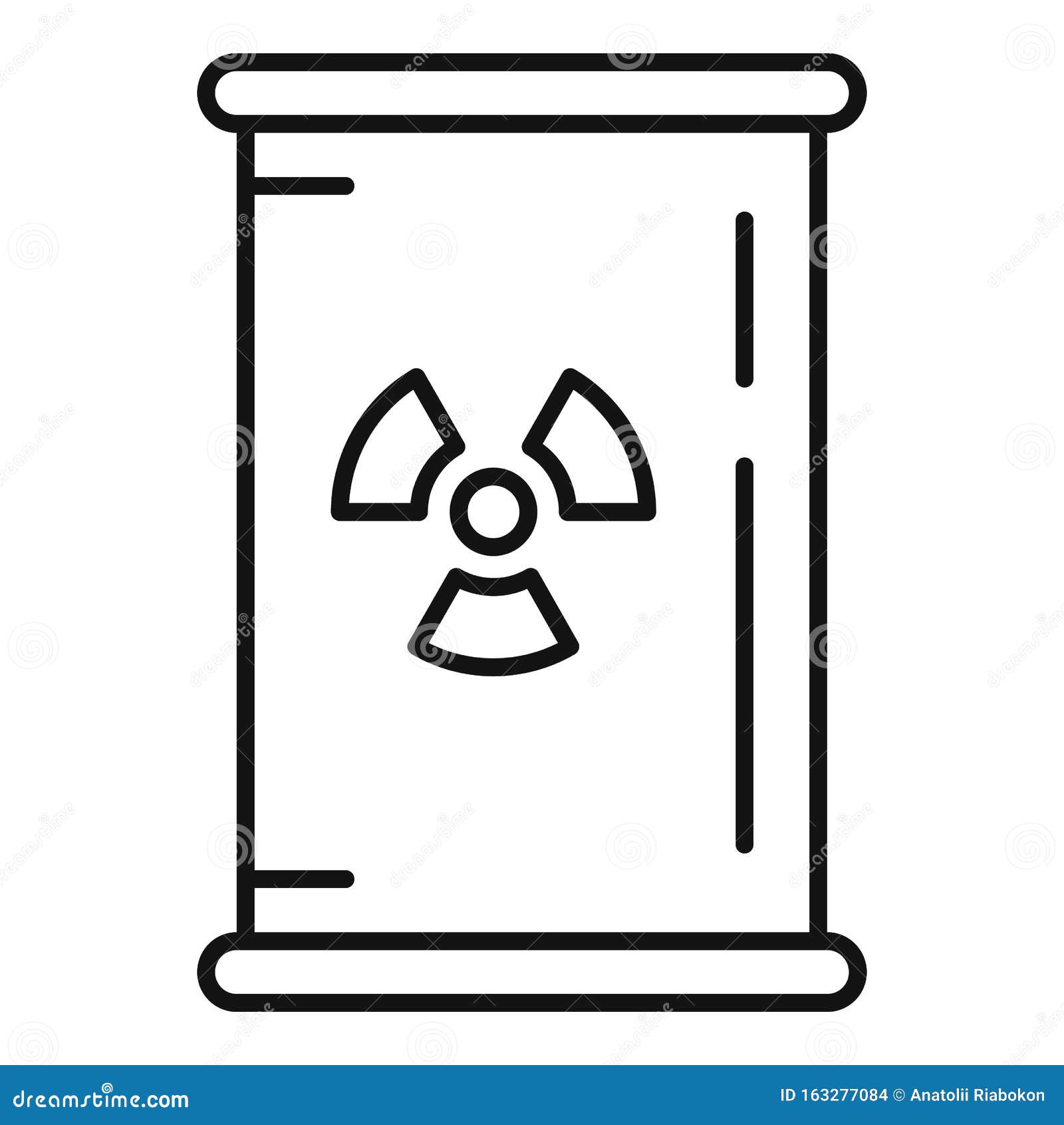 Radiation Barrel Icon, Outline Style Stock Vector - Illustration of ...