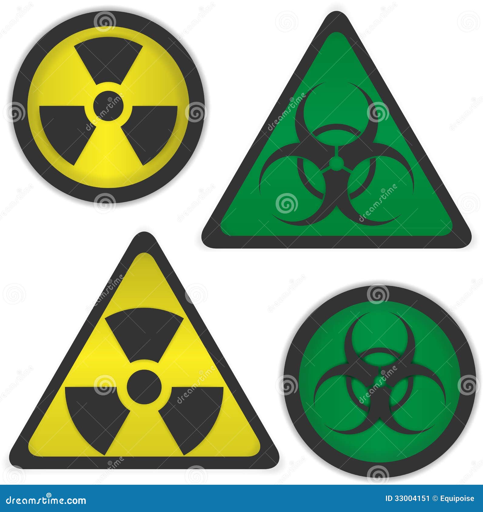 Radiation and bio hazard stock vector. Illustration of beware - 33004151