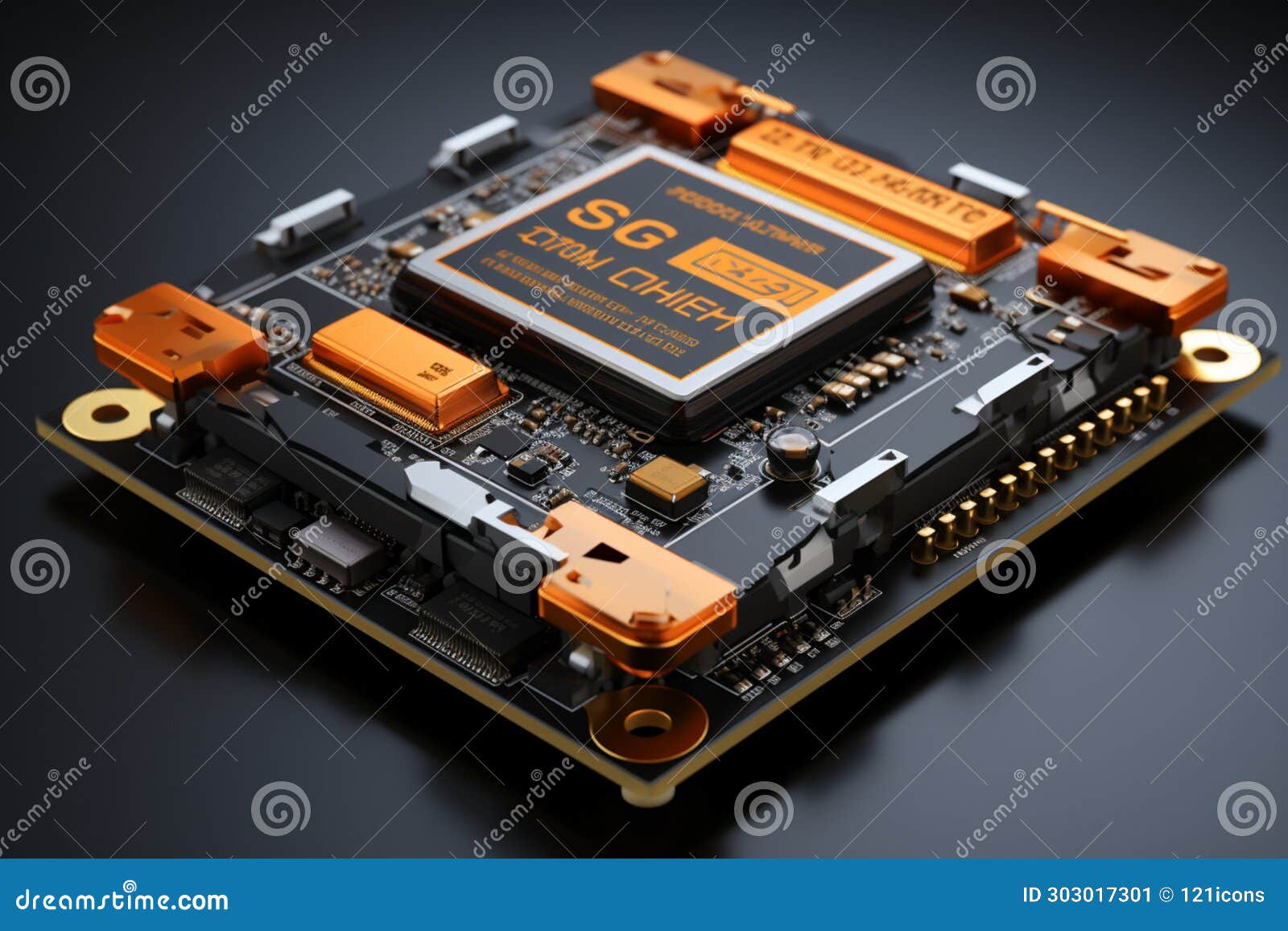 Radiation Chip stock illustration. Illustration of memory - 303017301