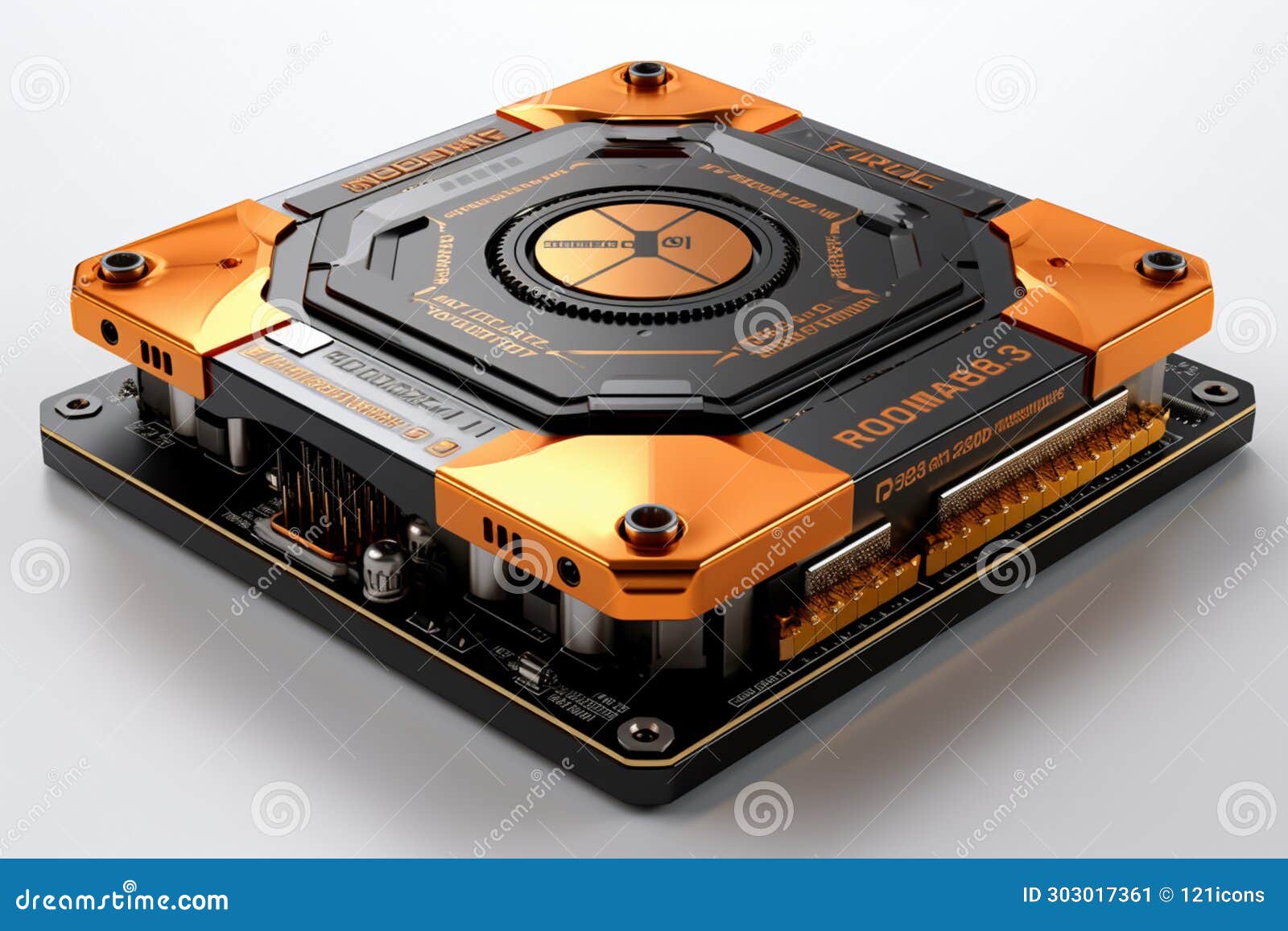 Radiation Chip stock illustration. Illustration of electronic - 303017361