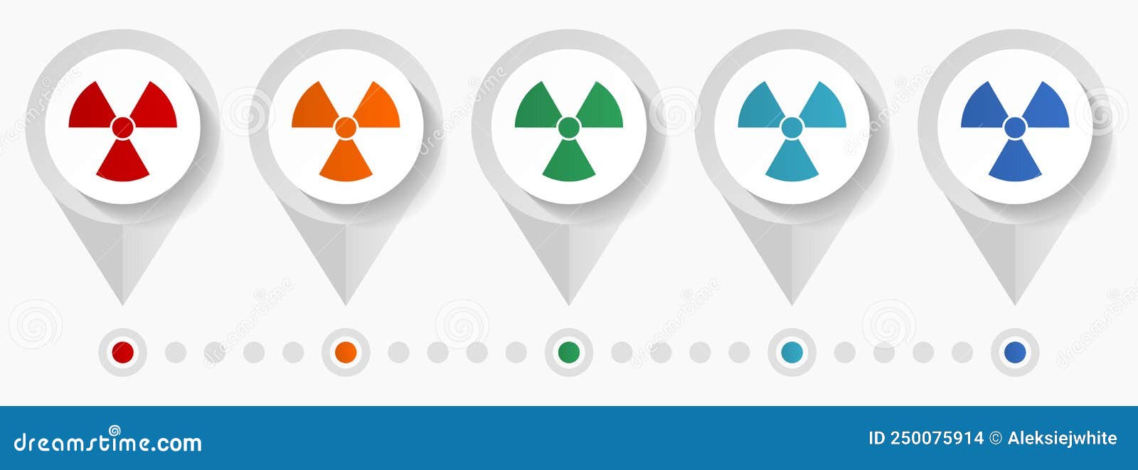Radiation Concept Vector Icons, Editable Infographic Template, Set of ...