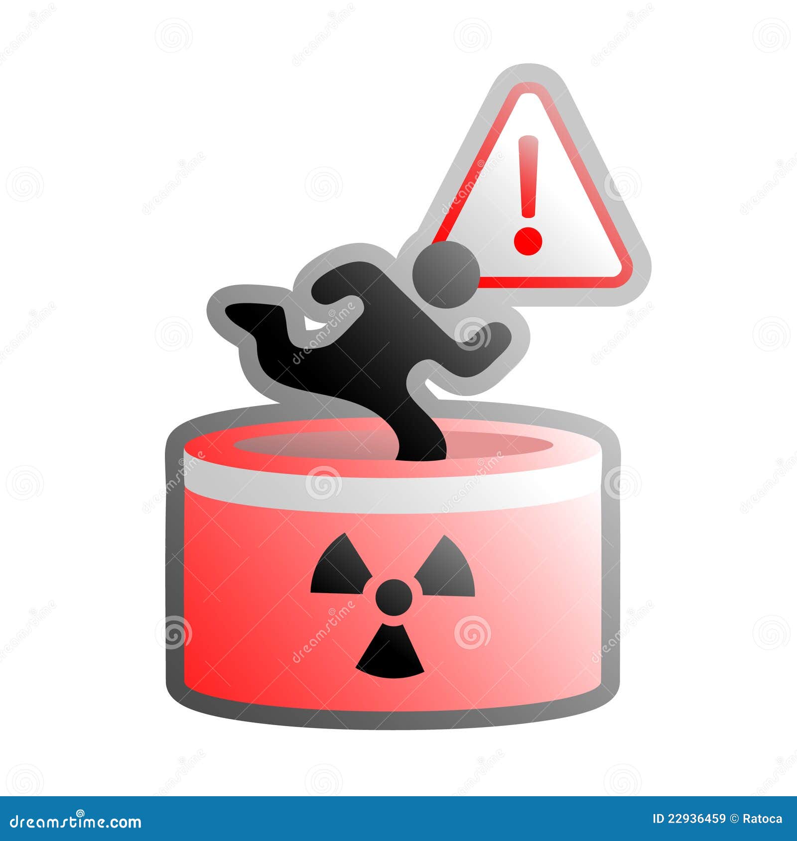 Radiation Danger Sign. Caution Chemical Hazards. Warning Sign Of ...