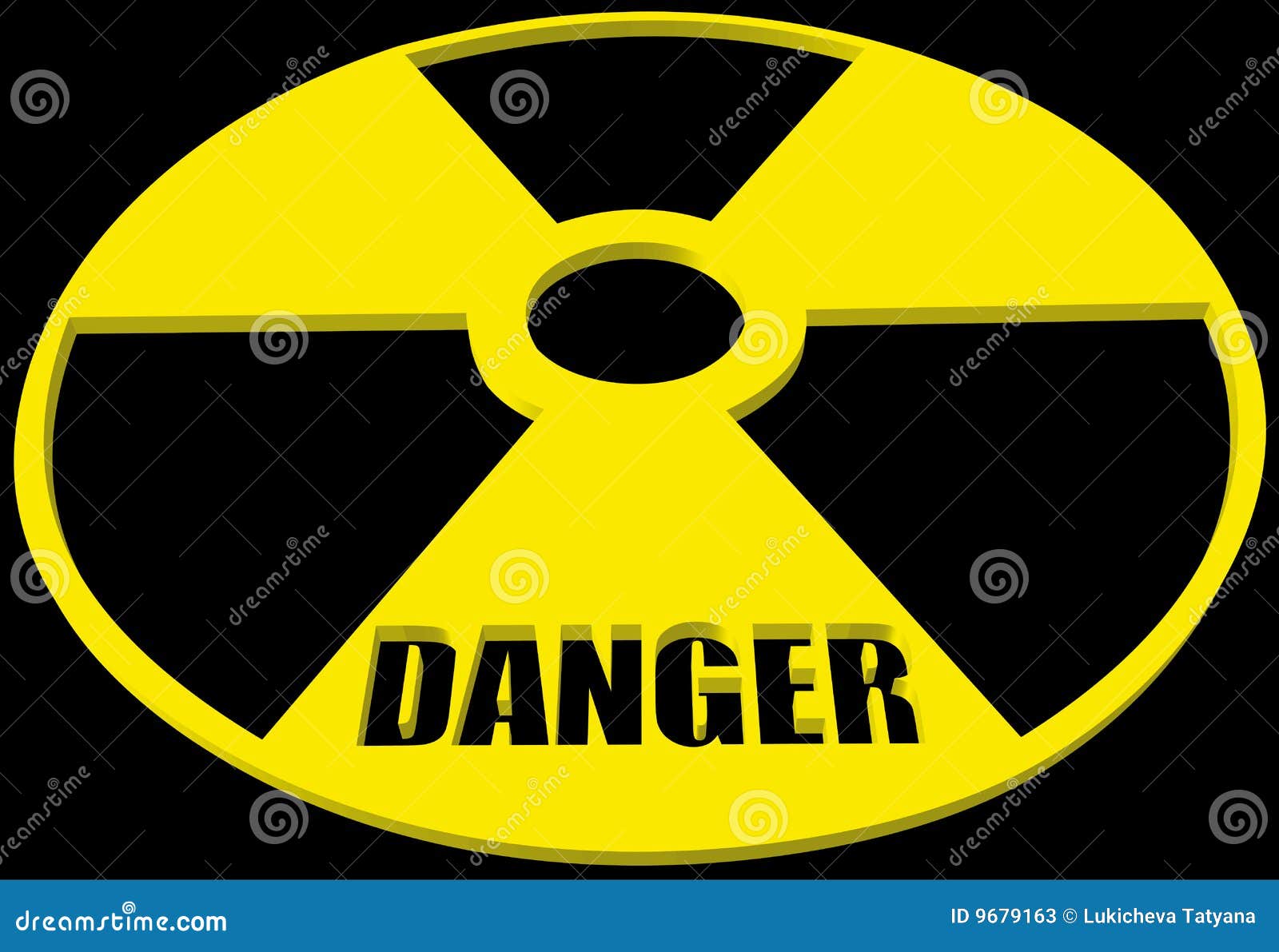 Radiation danger a stock illustration. Illustration of icon - 9679163
