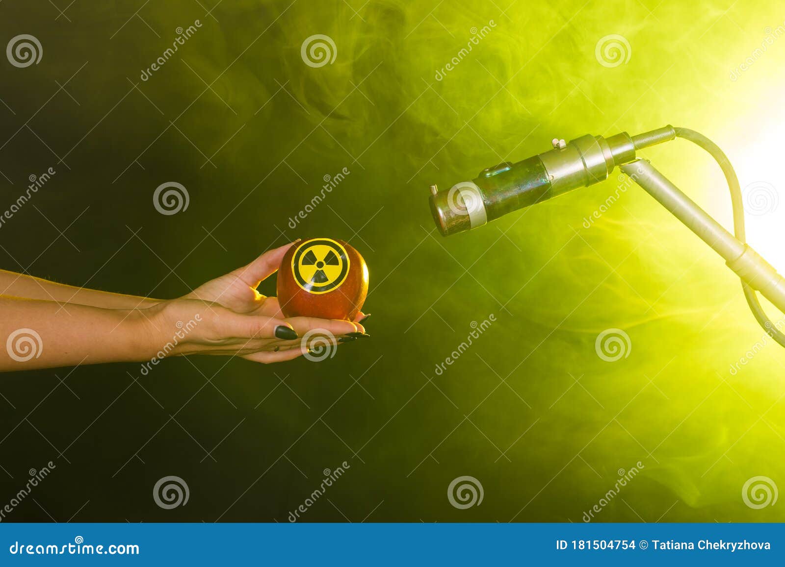 Radiation and Danger Concept - the Worker Doing Measure Radioactivity ...