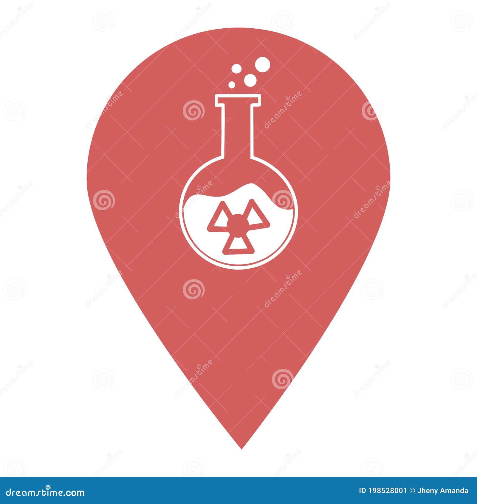 Radiation Danger Location Map Pin Pointer Icon. Element of Map Point ...