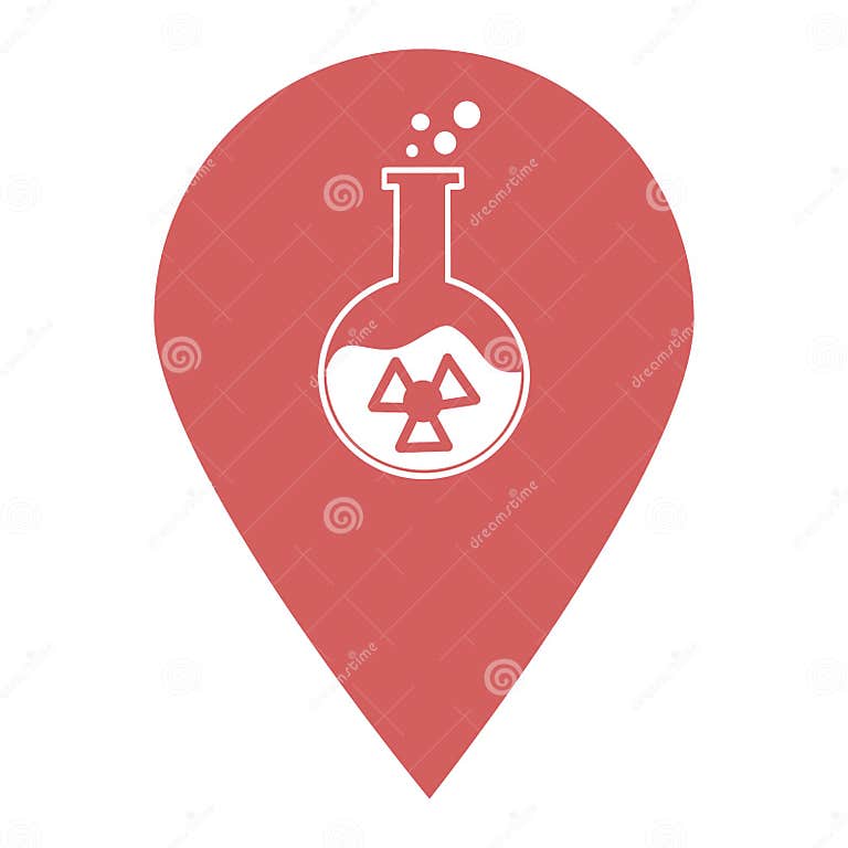 Radiation Danger Location Map Pin Pointer Icon. Element of Map Point for Mobile Concept and Web ...