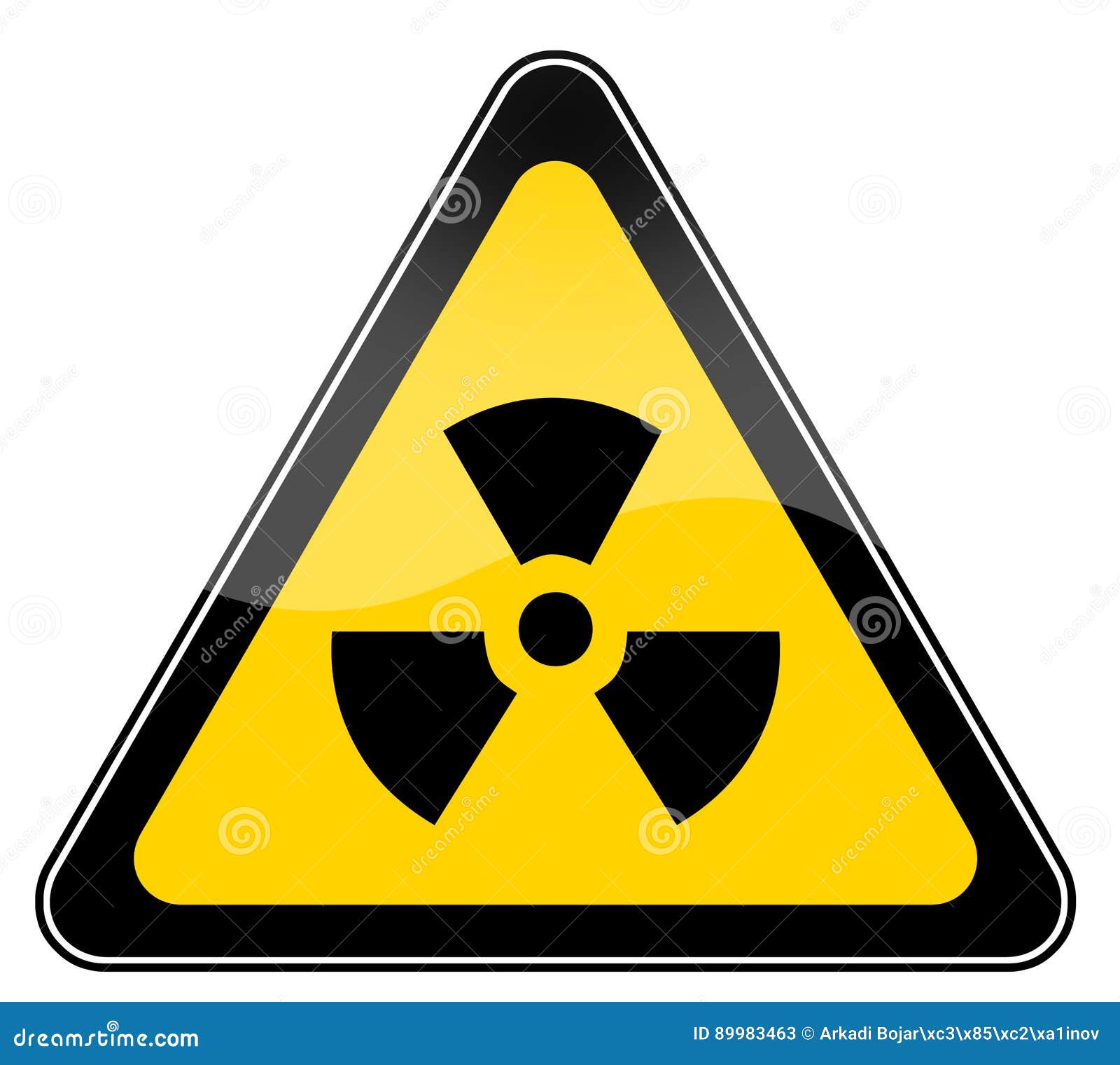 Radiation Danger Sign. Caution Chemical Hazards. Warning Sign Of ...