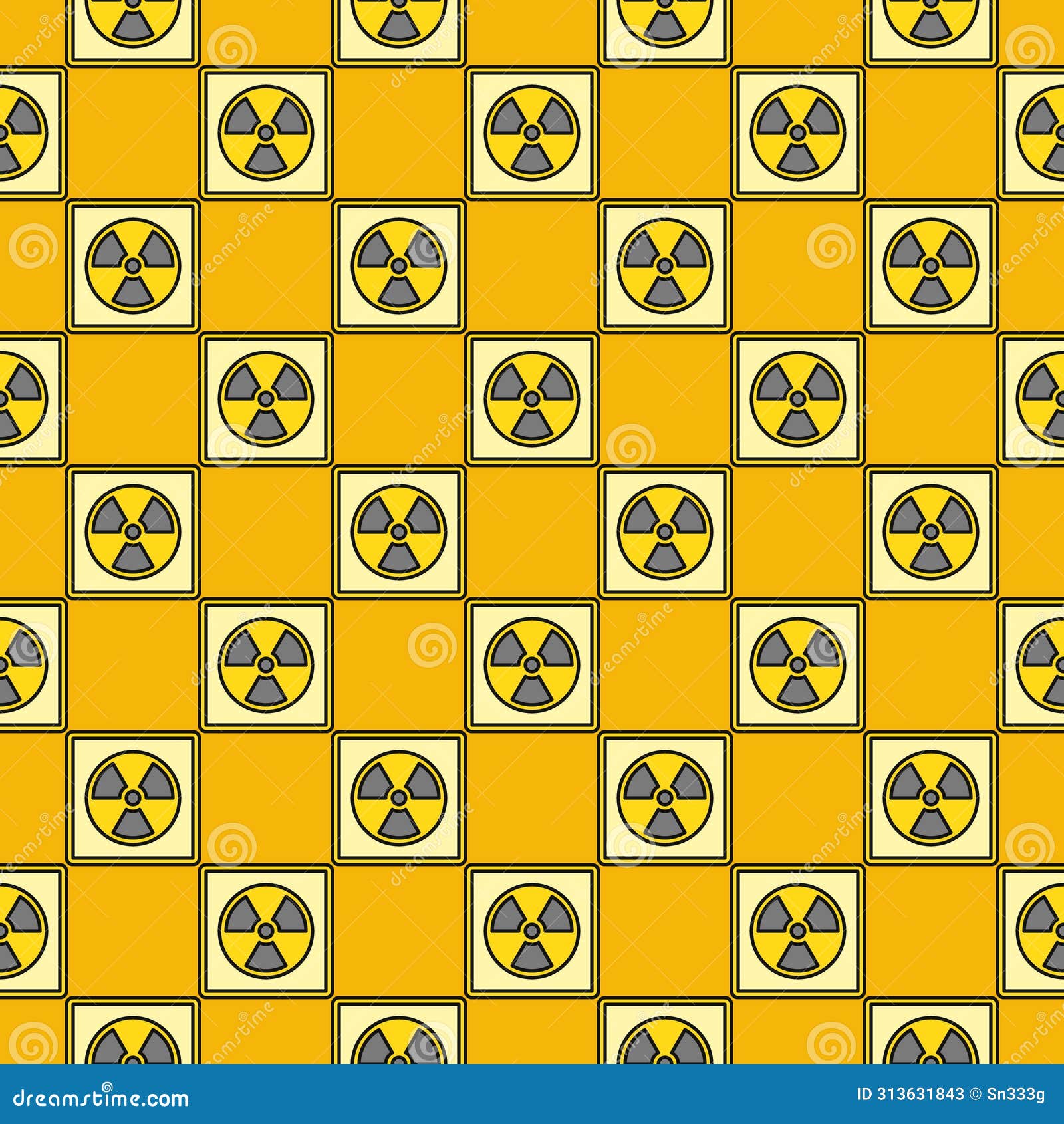 Radiation Danger Zone Vector Colored Square Seamless Pattern Stock ...