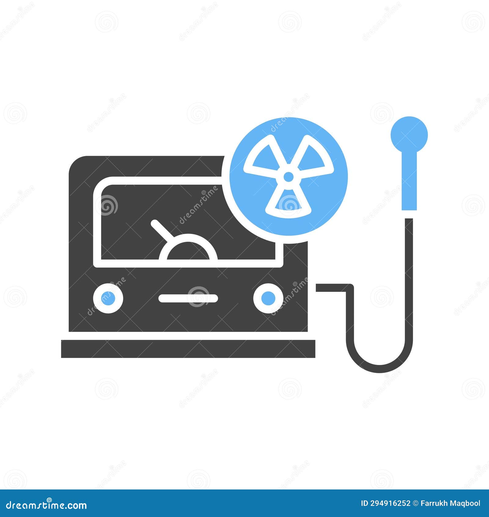 Radiation Detector Icon Vector Image. Stock Illustration - Illustration ...