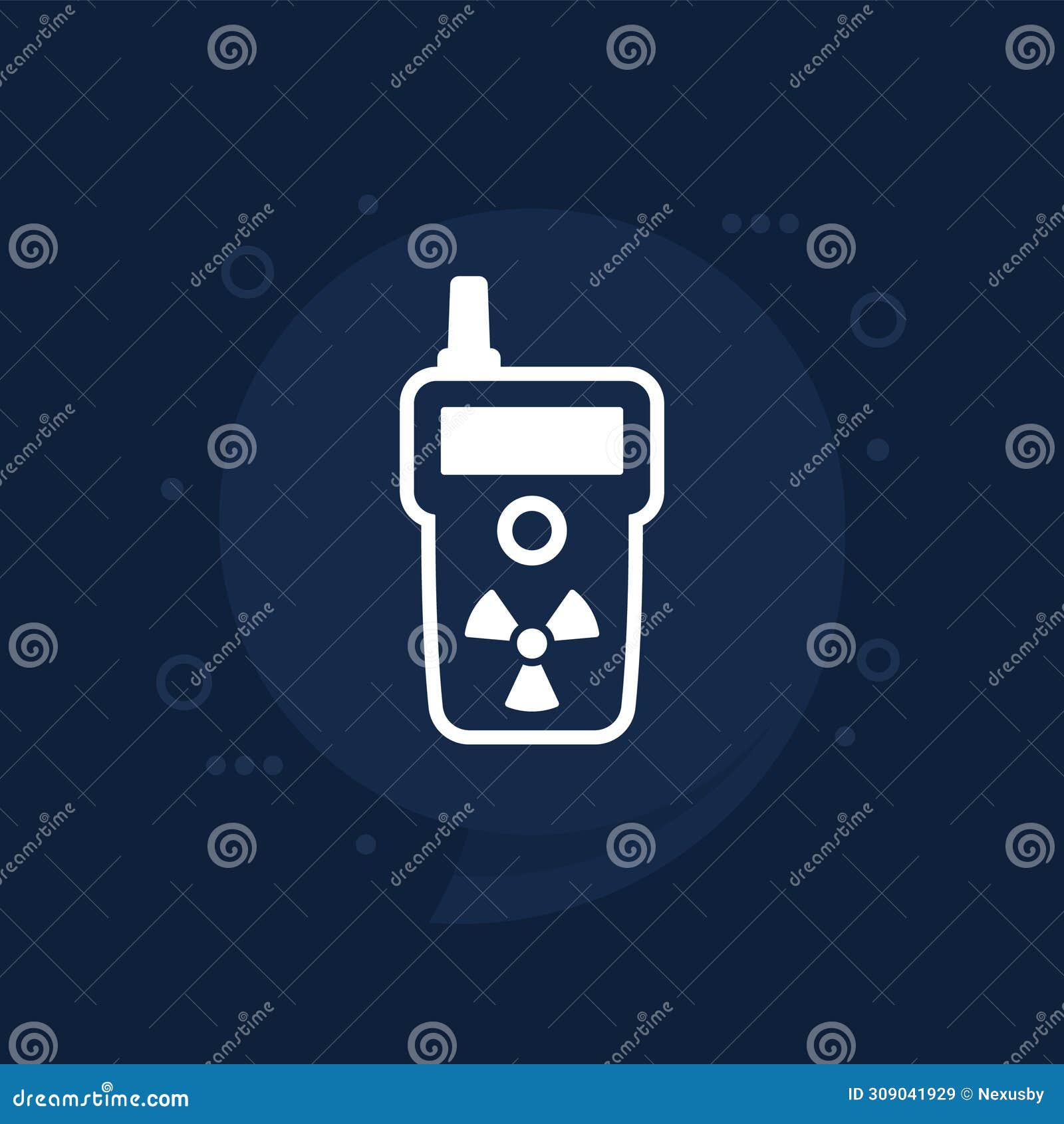 Radiation Detector Icon, Vector Pictogram Stock Illustration ...