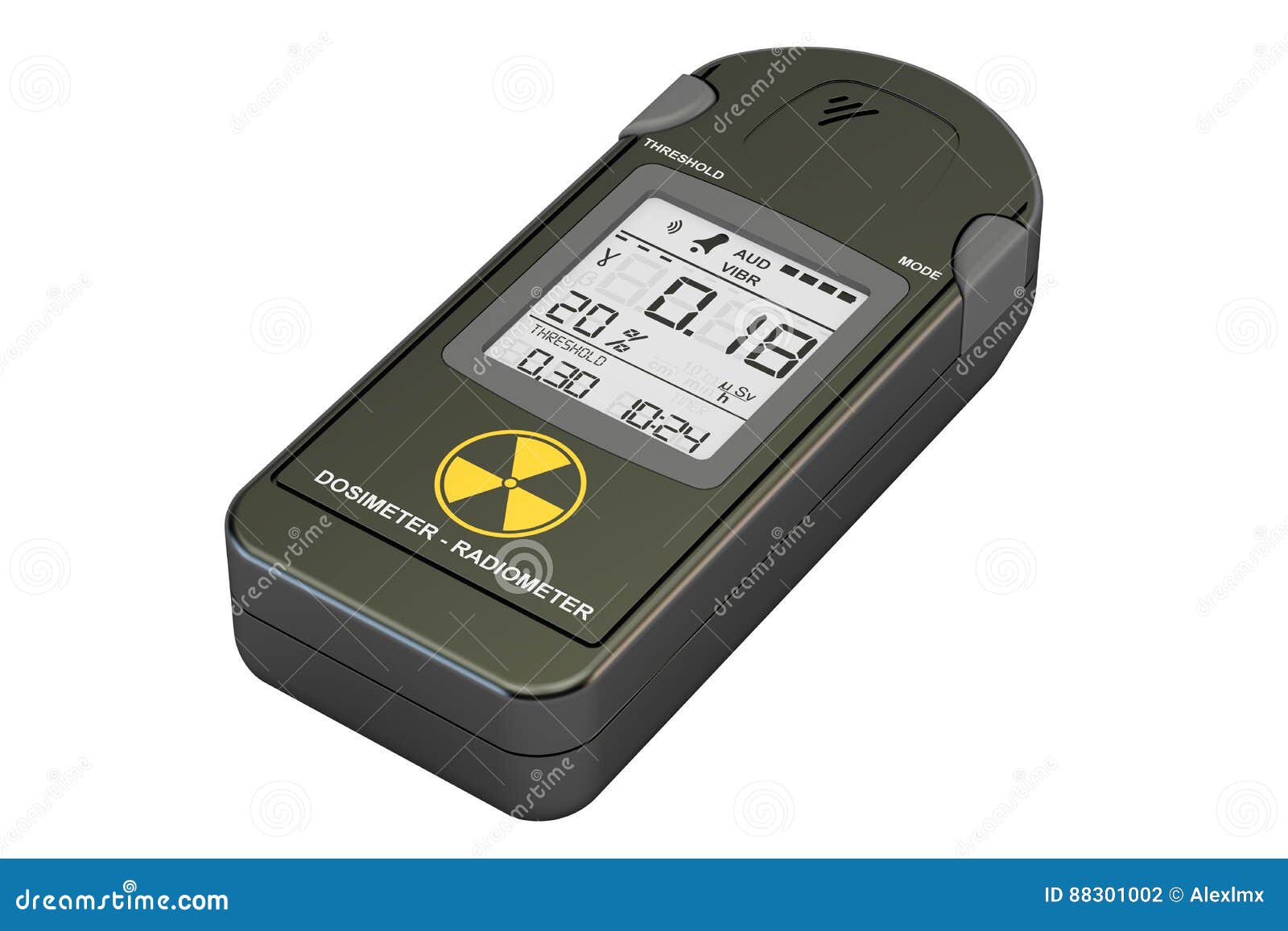 Radiation Dosimeter Closeup, 3D Stock Illustration - Illustration of ...