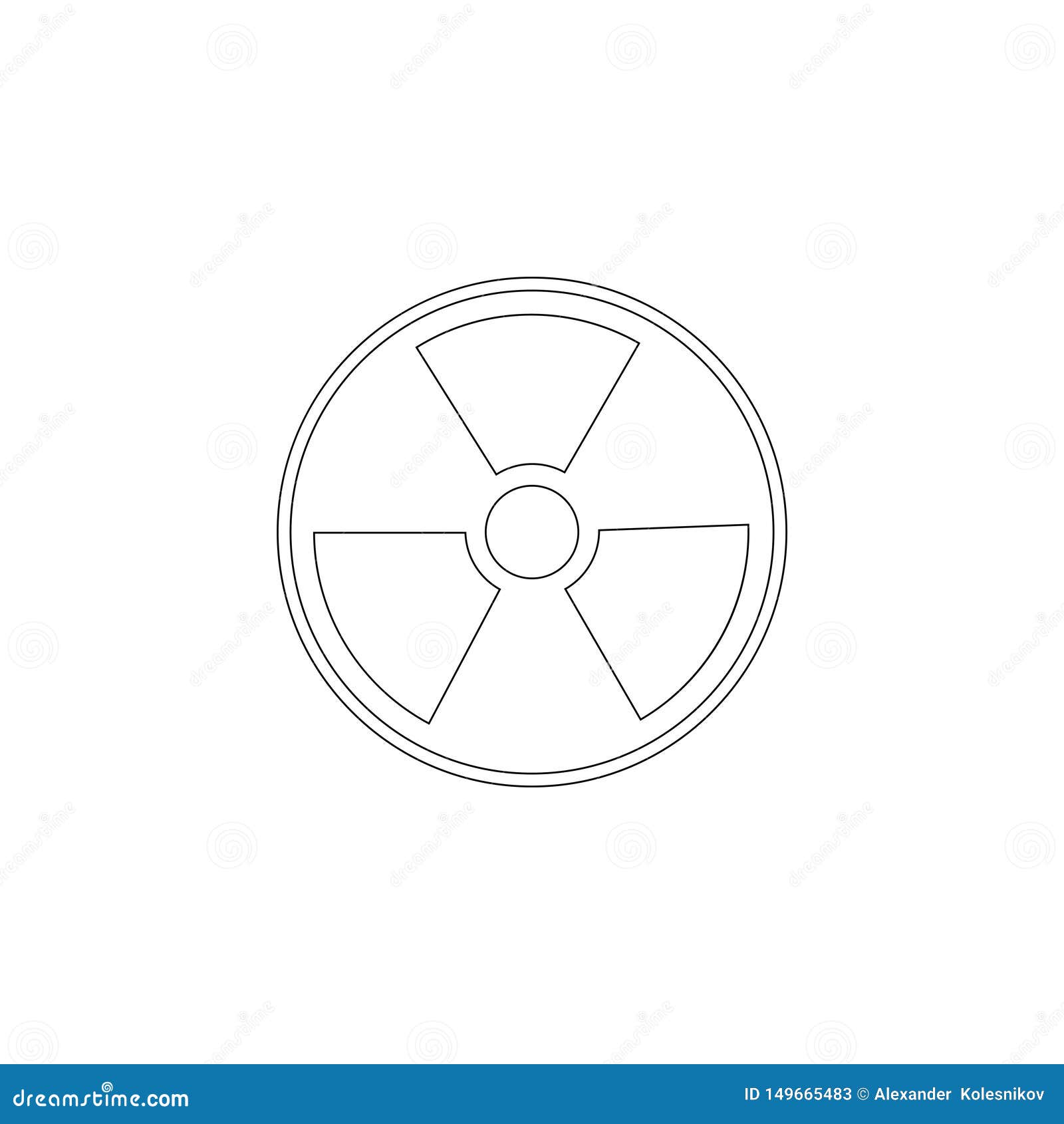 Radiation. Flat Vector Icon Stock Vector - Illustration of fusion ...