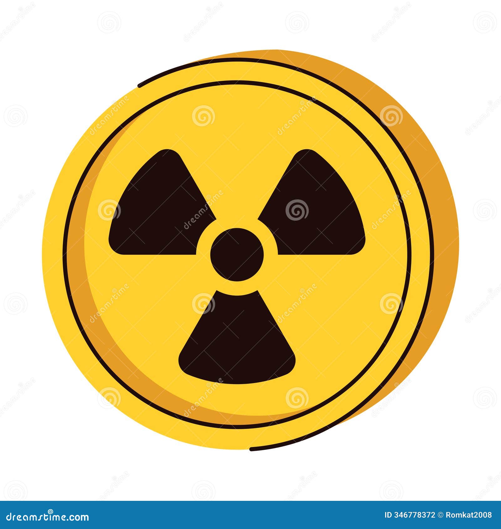 Radiation Hazard Icon. Radiation Warning Symbol Isolated on White ...