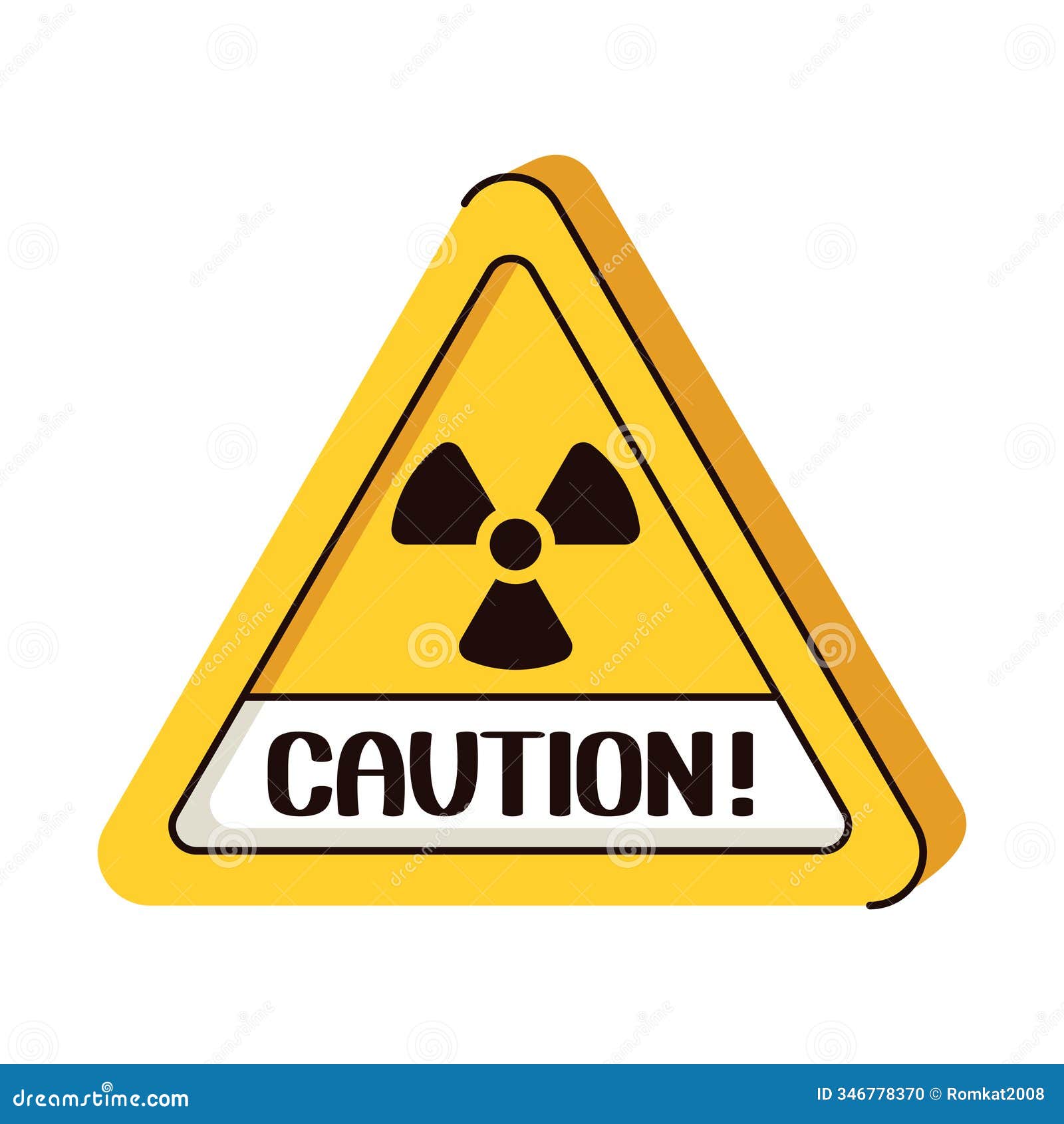 Radiation Hazard Icon. Radiation Warning Symbol Isolated on White ...