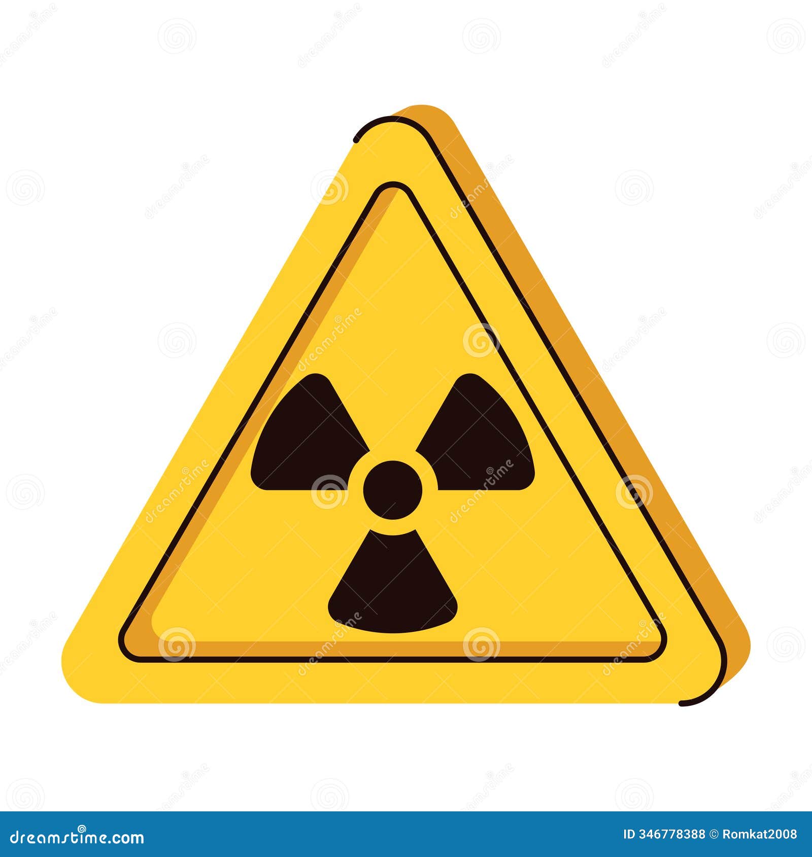 Radiation Hazard Icon. Radiation Warning Symbol Isolated on White ...