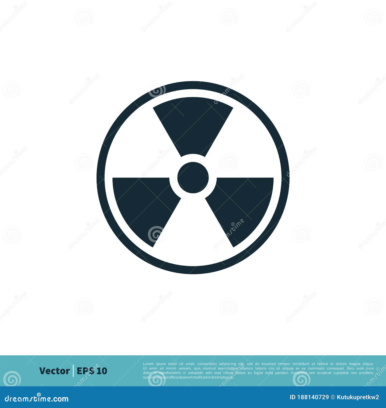 Radiation Hazard Sign Icon Vector Logo Template Illustration Design ...