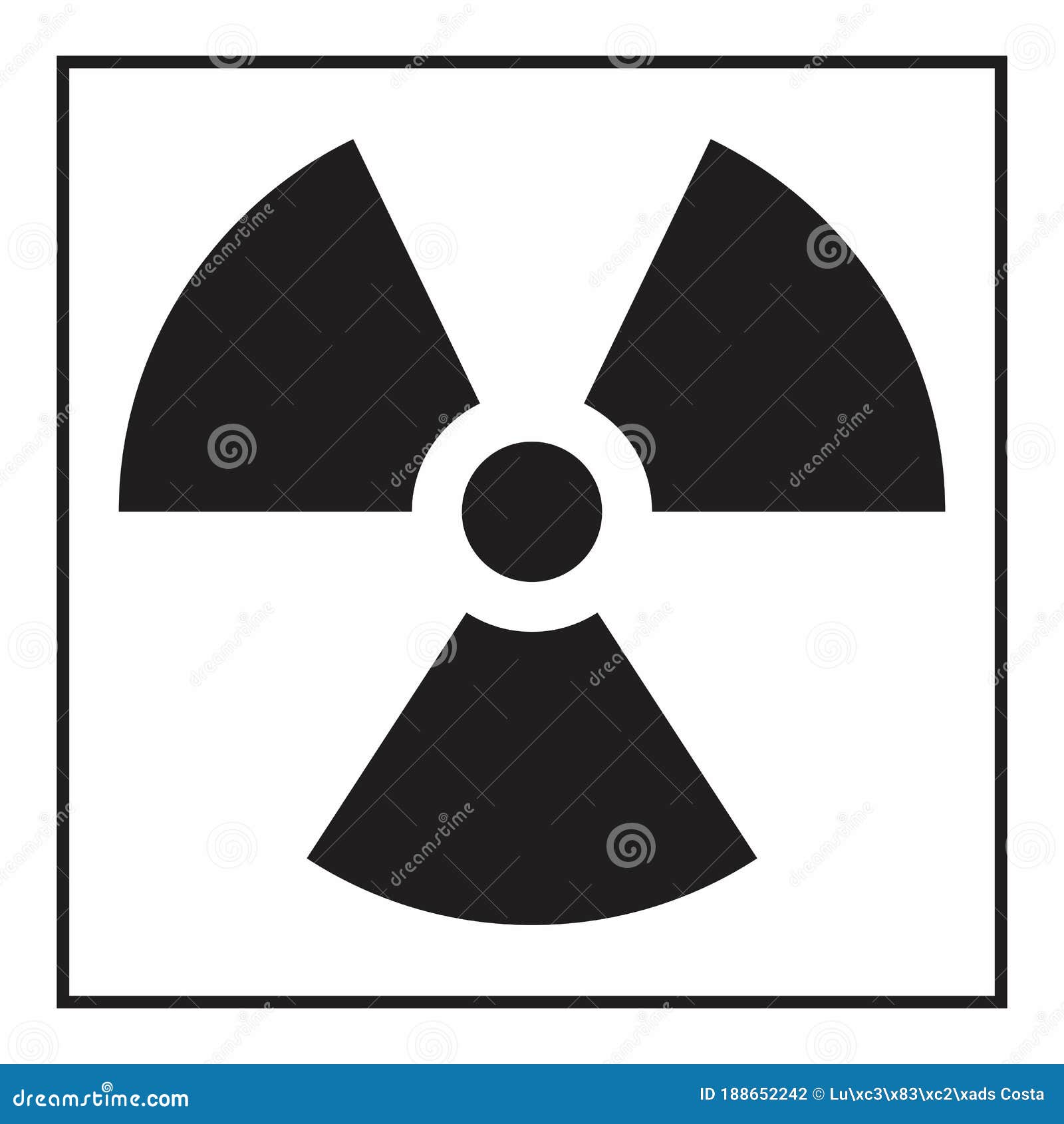 Radiation hazard symbol stock illustration. Illustration of physics ...