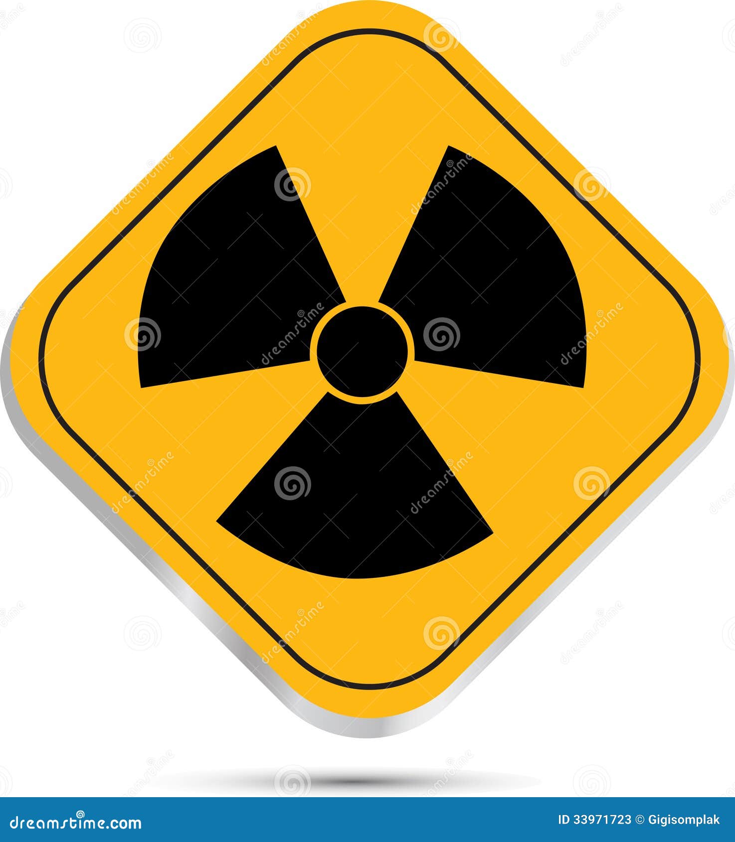 Radiation hazard stock illustration. Illustration of caution - 33971723