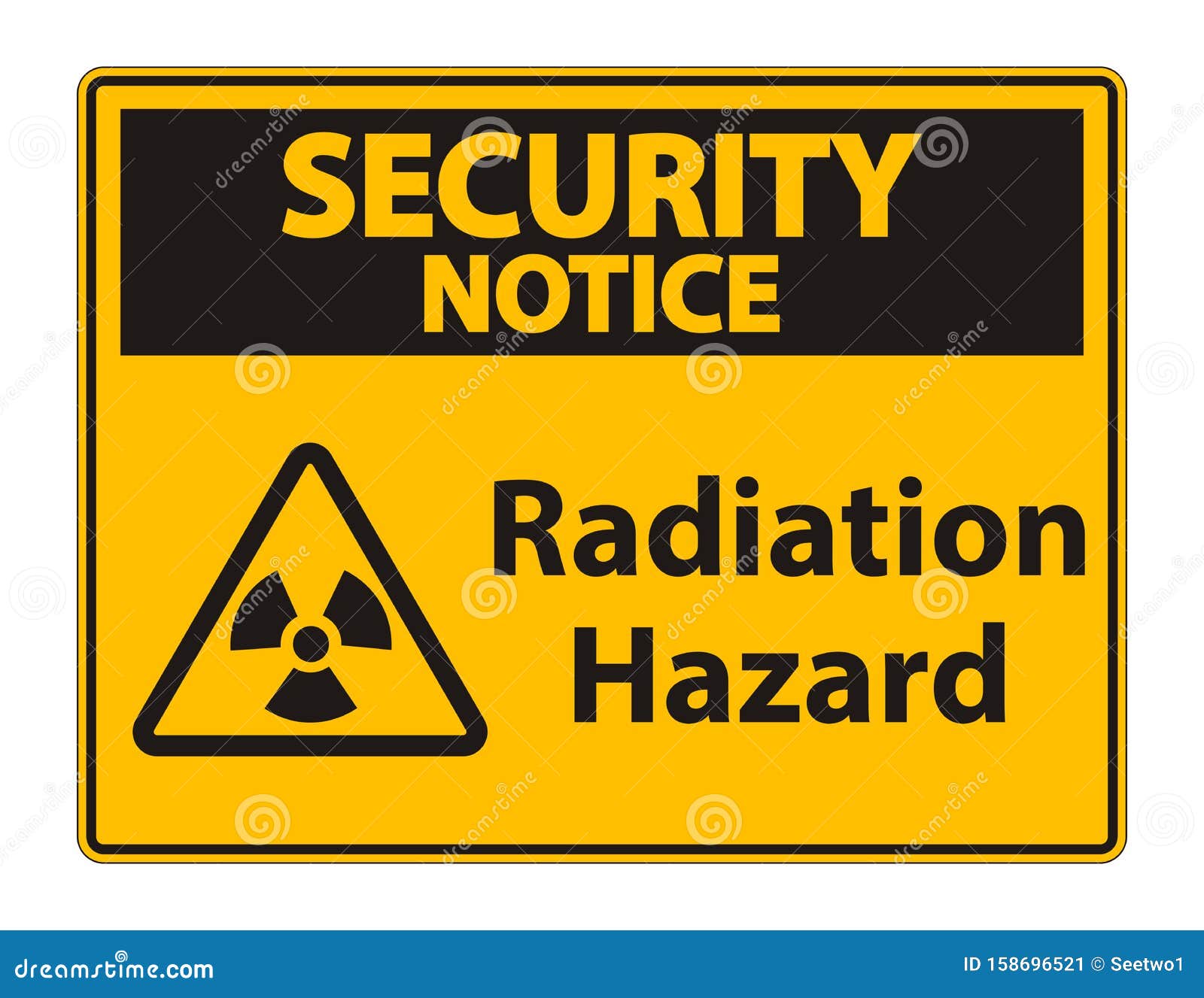 Radiation Hazard Symbol Sign Isolate on White Background,Vector ...