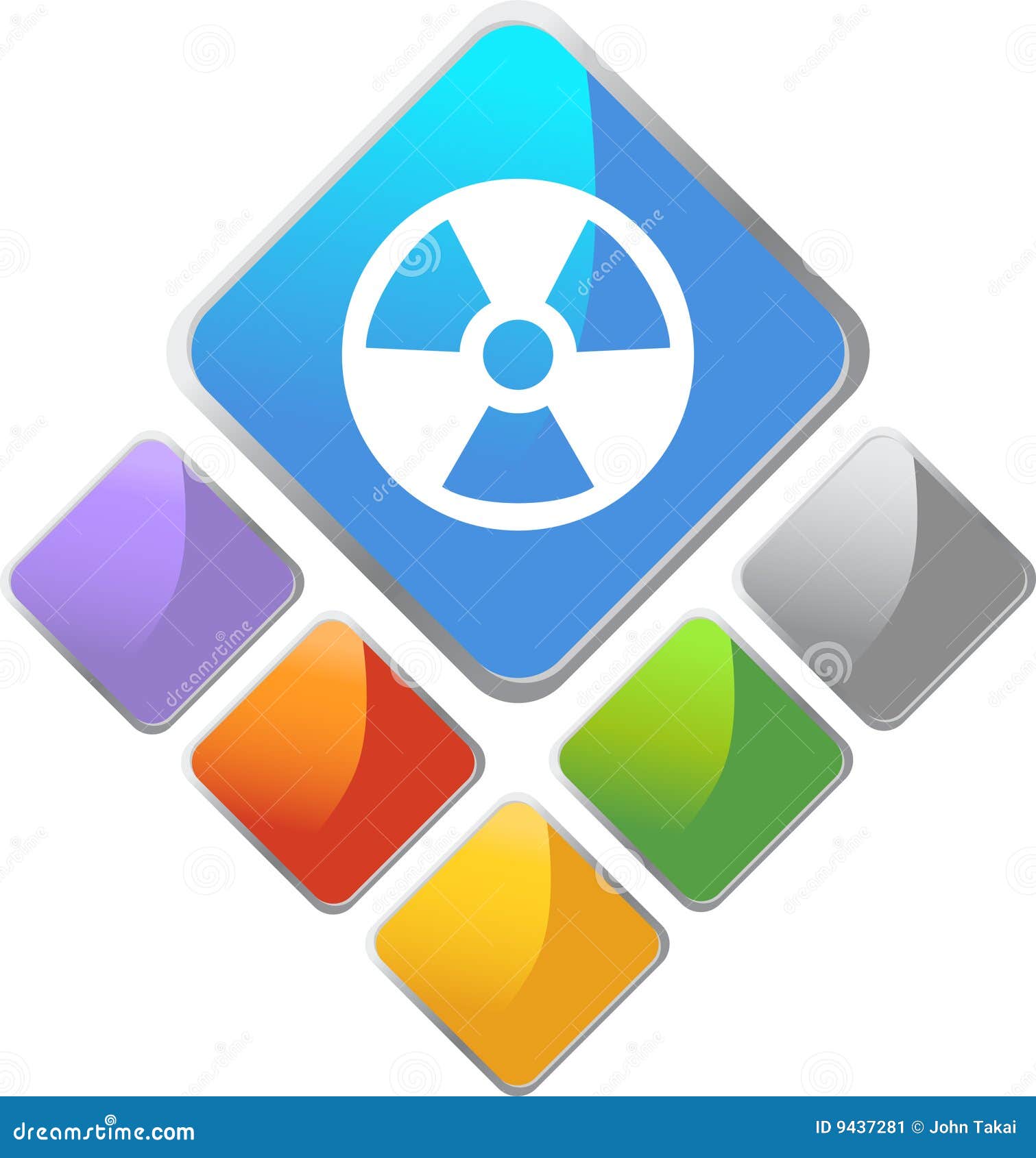 Radiation Icon stock vector. Illustration of element, danger - 9437281