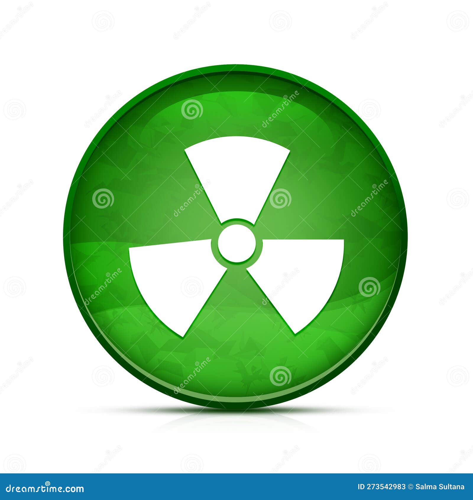Radiation Icon on Classy Splash Green Round Button Illustration Stock ...