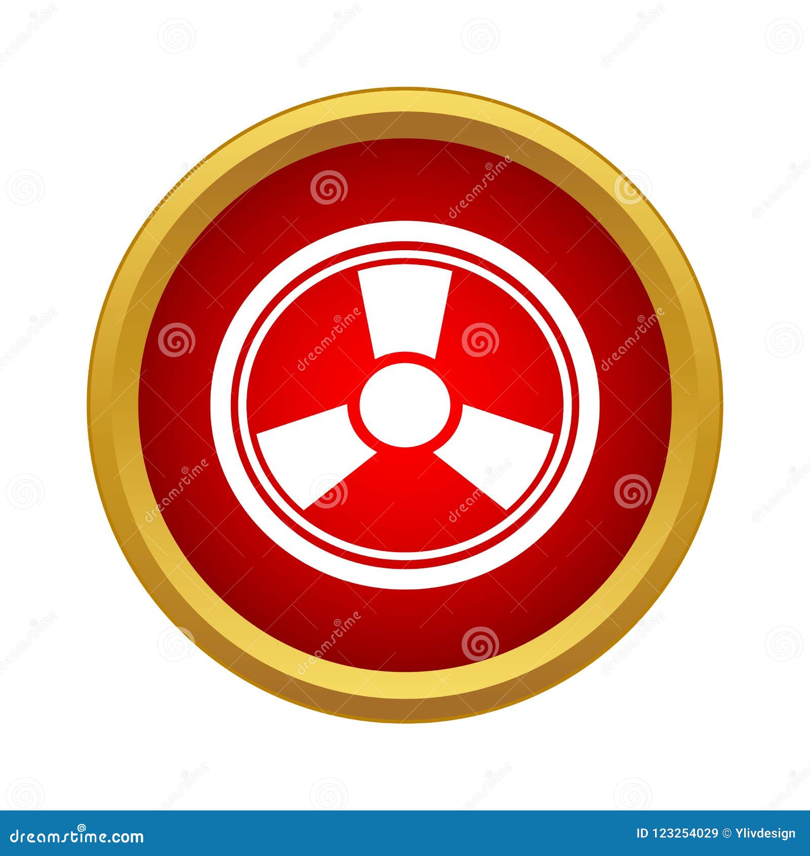 Radiation Icon, Simple Style Stock Illustration - Illustration of ...
