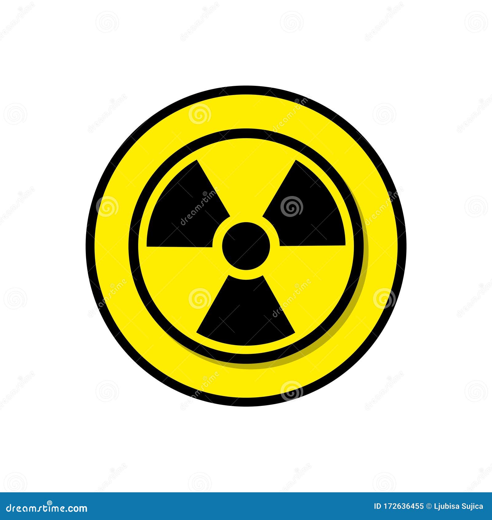 Radiation Icon Symbol Isolated on White Background Stock Vector ...