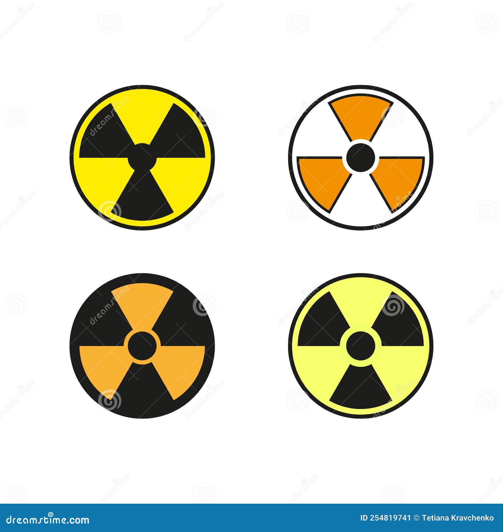 Radiation Icons. Vector Illustration. Stock Image Stock Vector ...