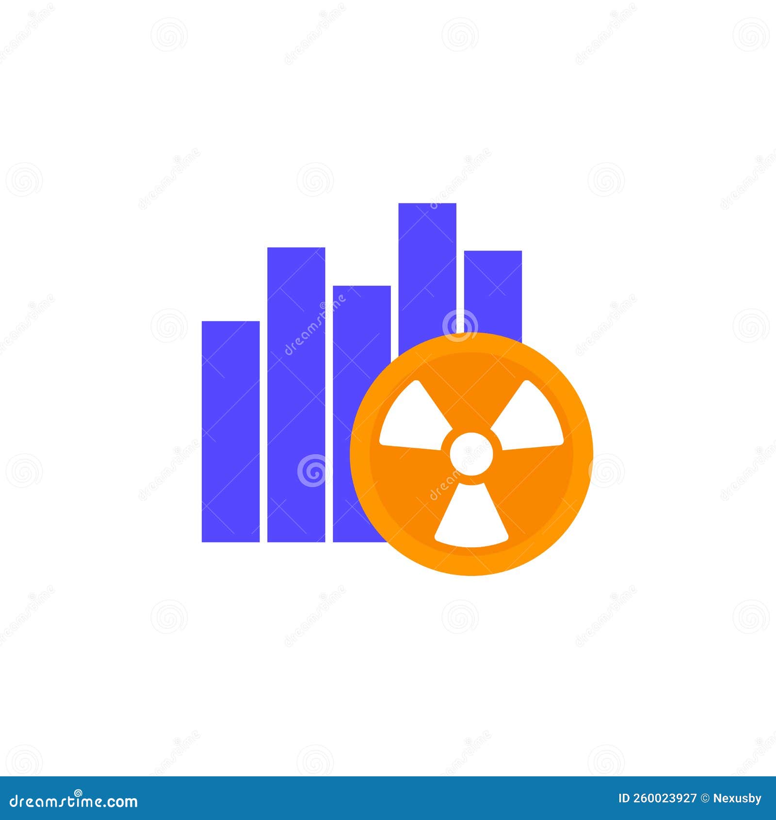 Radiation Level Icon with a Graph Stock Vector - Illustration of count ...