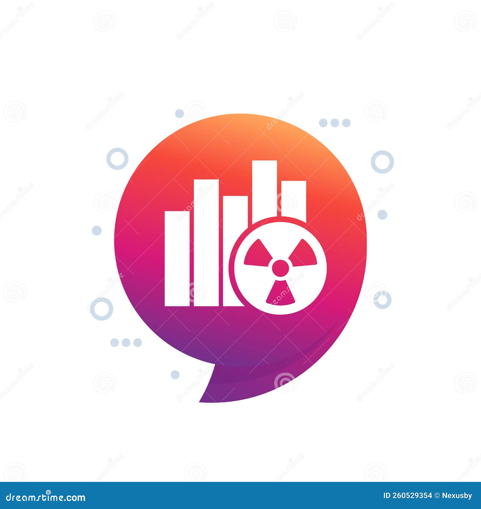 Radiation Level Icon with a Graph, Vector Stock Vector - Illustration ...