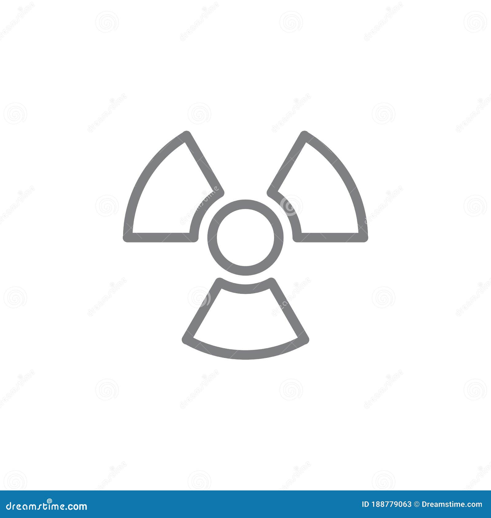 No Radiation Line Icon, Safety Engineering Concept, Prohibition Of ...