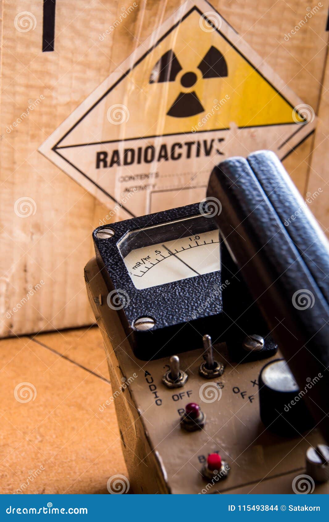 Radiation Measuring with Radiation Survey Meter Stock Photo - Image of ...