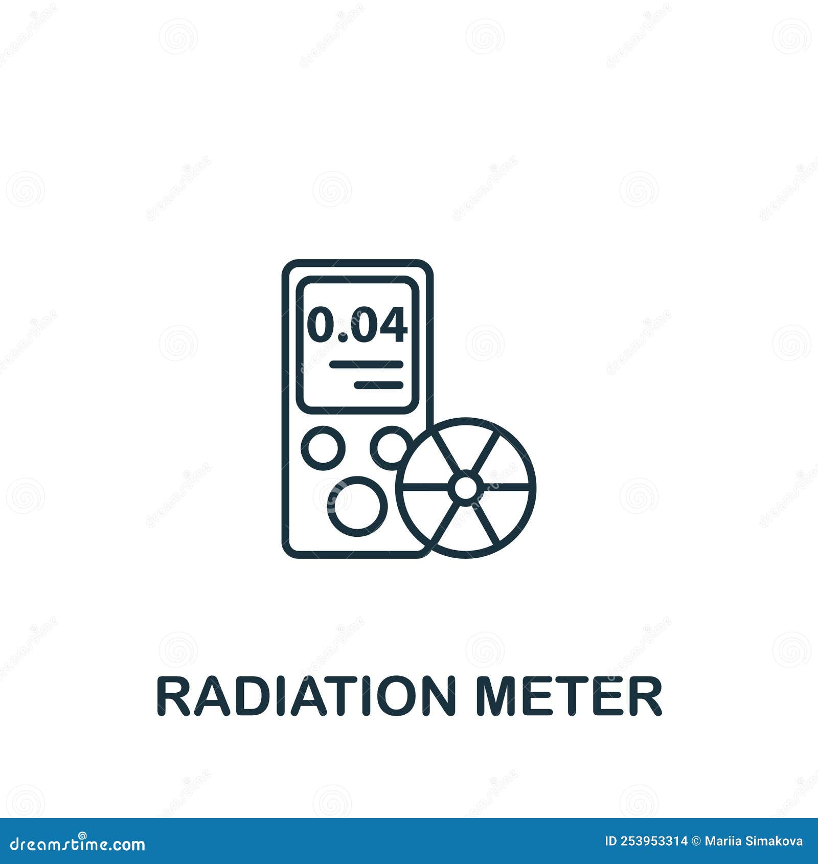 Radiation Meter Icon. Line Simple Measuring Icon for Templates, Web ...