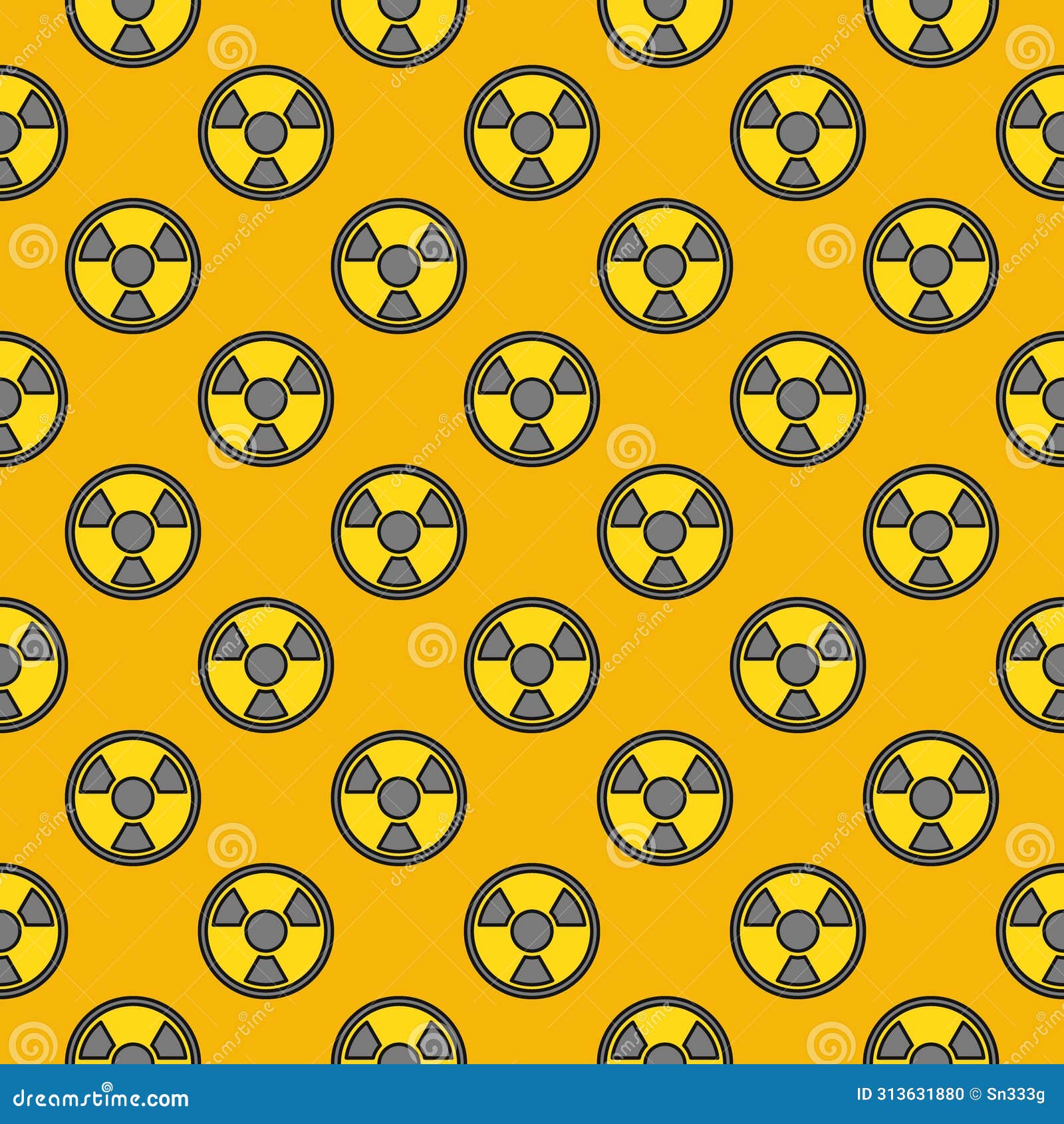 Radiation Radioactive Warning Vector Colored Seamless Pattern Stock ...