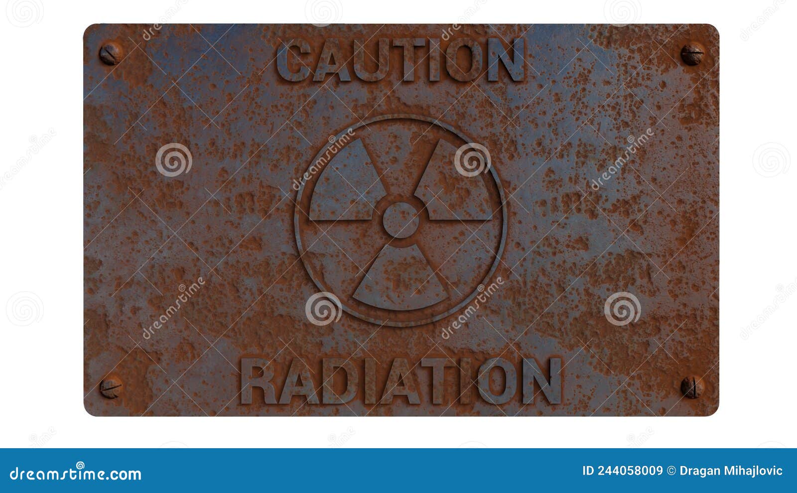 Radiation rusted sign stock illustration. Illustration of atom - 244058009