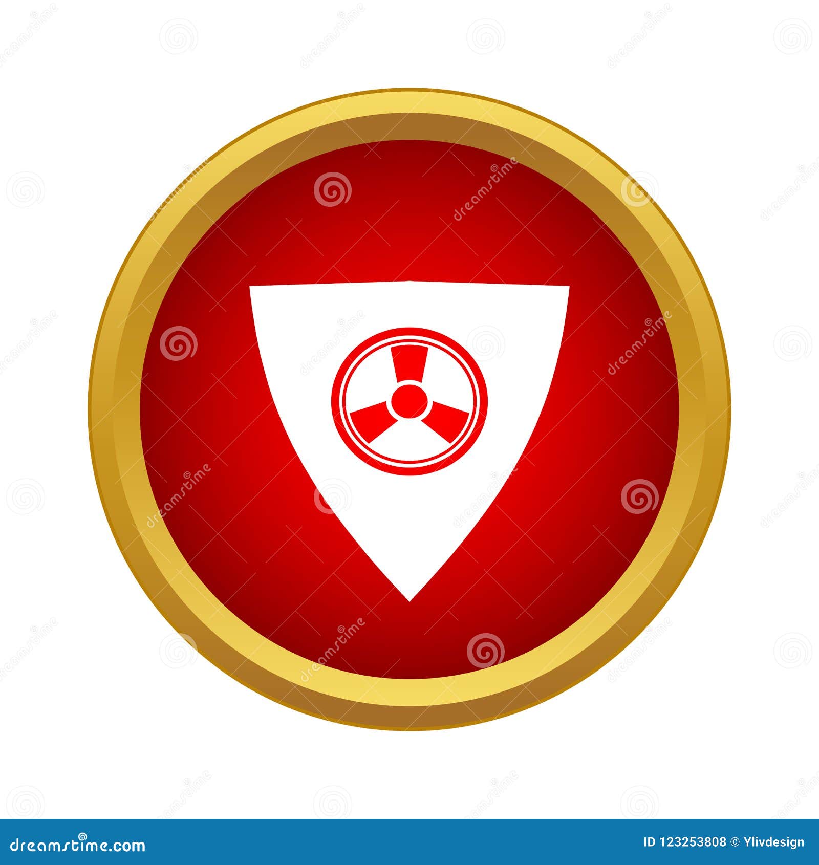 Radiation Shield Icon in Simple Style Stock Illustration - Illustration ...
