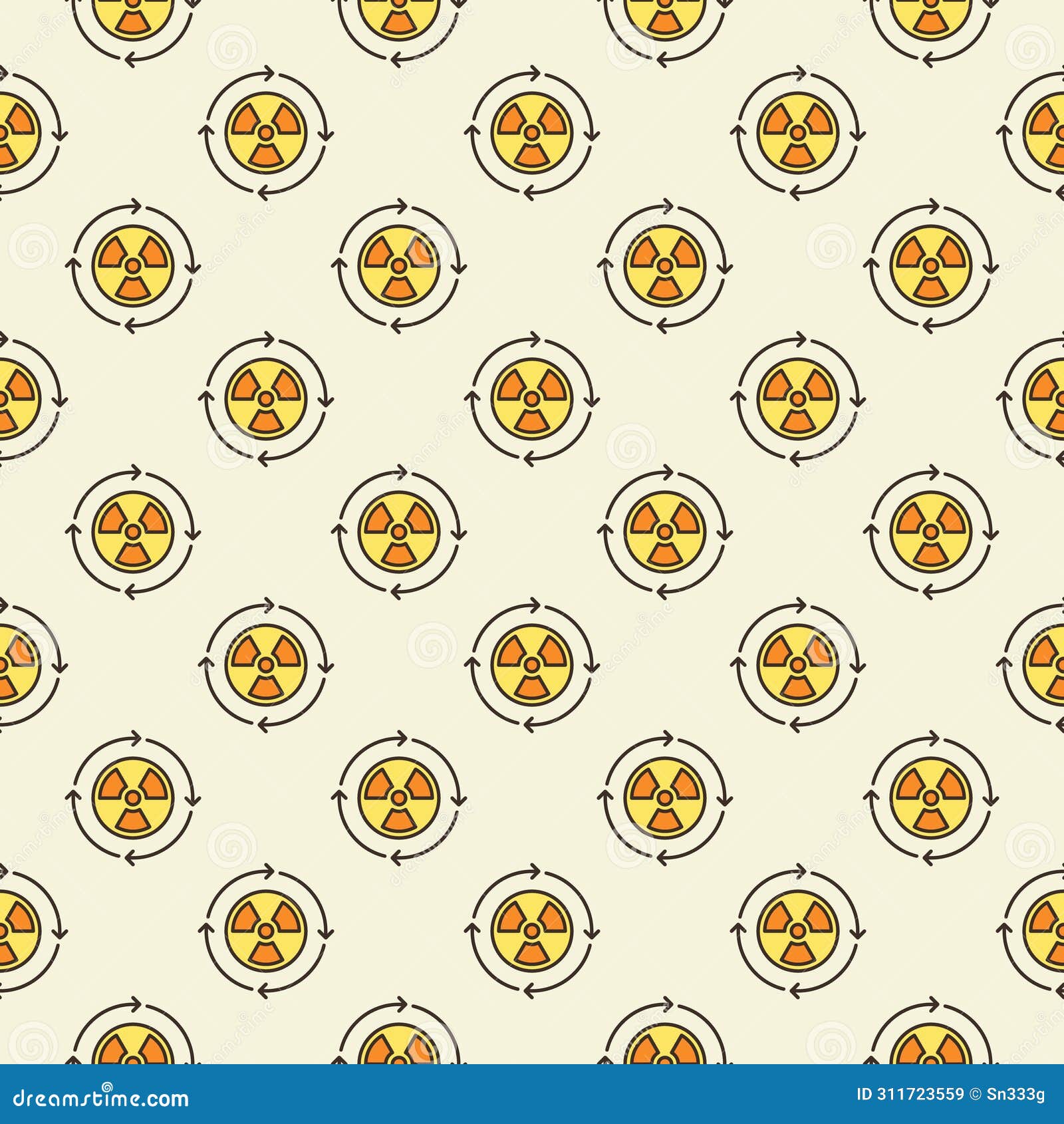 Radiation Sign with Arrows Vector Nuclear Renewable Energy Colored ...