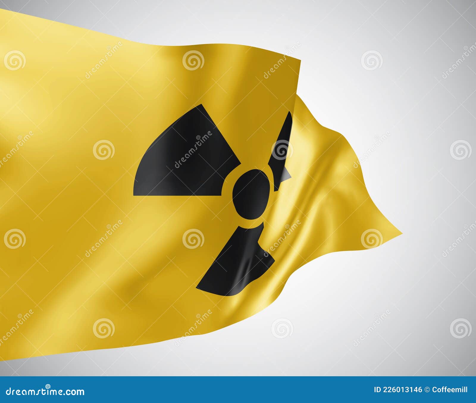 Radiation Sign on a Yellow Background in 3d Vector Flag Style Mesh ...