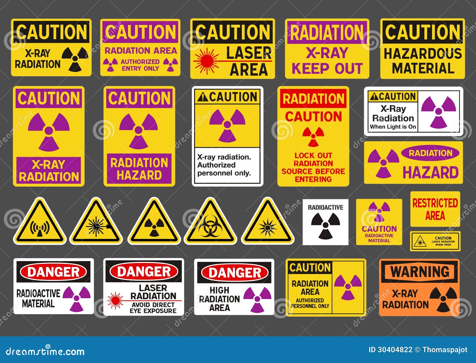Radiation signs stock vector. Illustration of radioactive - 30404822