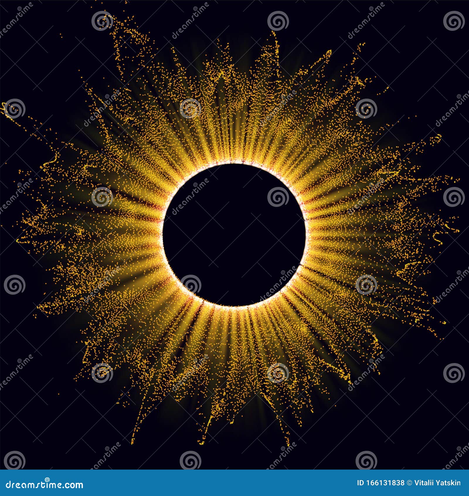 Radiation. Solar Wind, Eclipse. Power Energy. Futuristic Flash. Energy ...