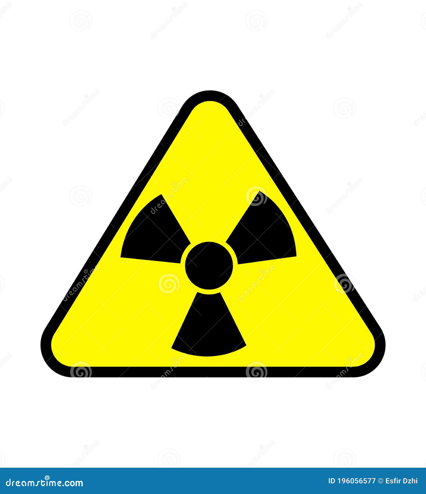 Radiation Symbol Icon Line Vector Isolated on White Background Stock ...