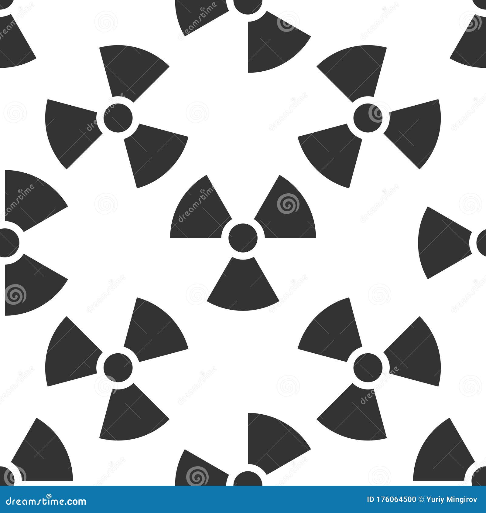 Radiation Symbol Icon Seamless Pattern Stock Vector - Illustration of ...